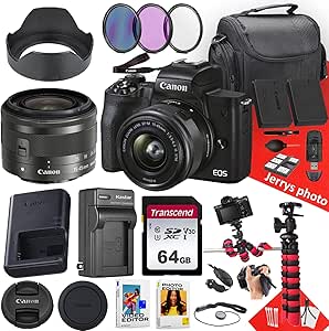 Amazon.com : Canon EOS M50 Mark II Mirrorless Camera with EF-M 15-45mm f/3.5-6.3 is STM Lens ...