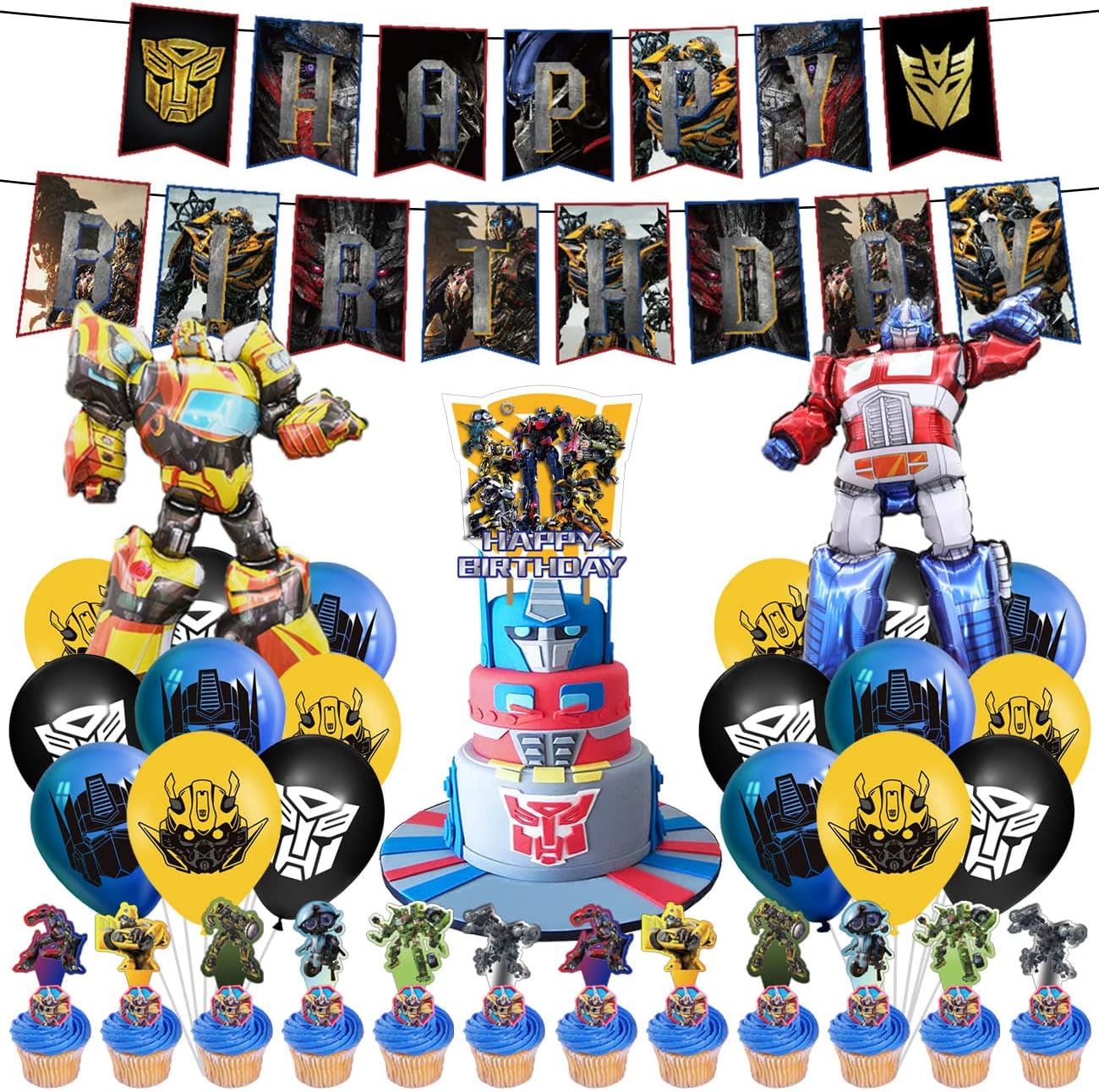 Transformers Party Supplies – simyron 34pcs Transformers Party ...