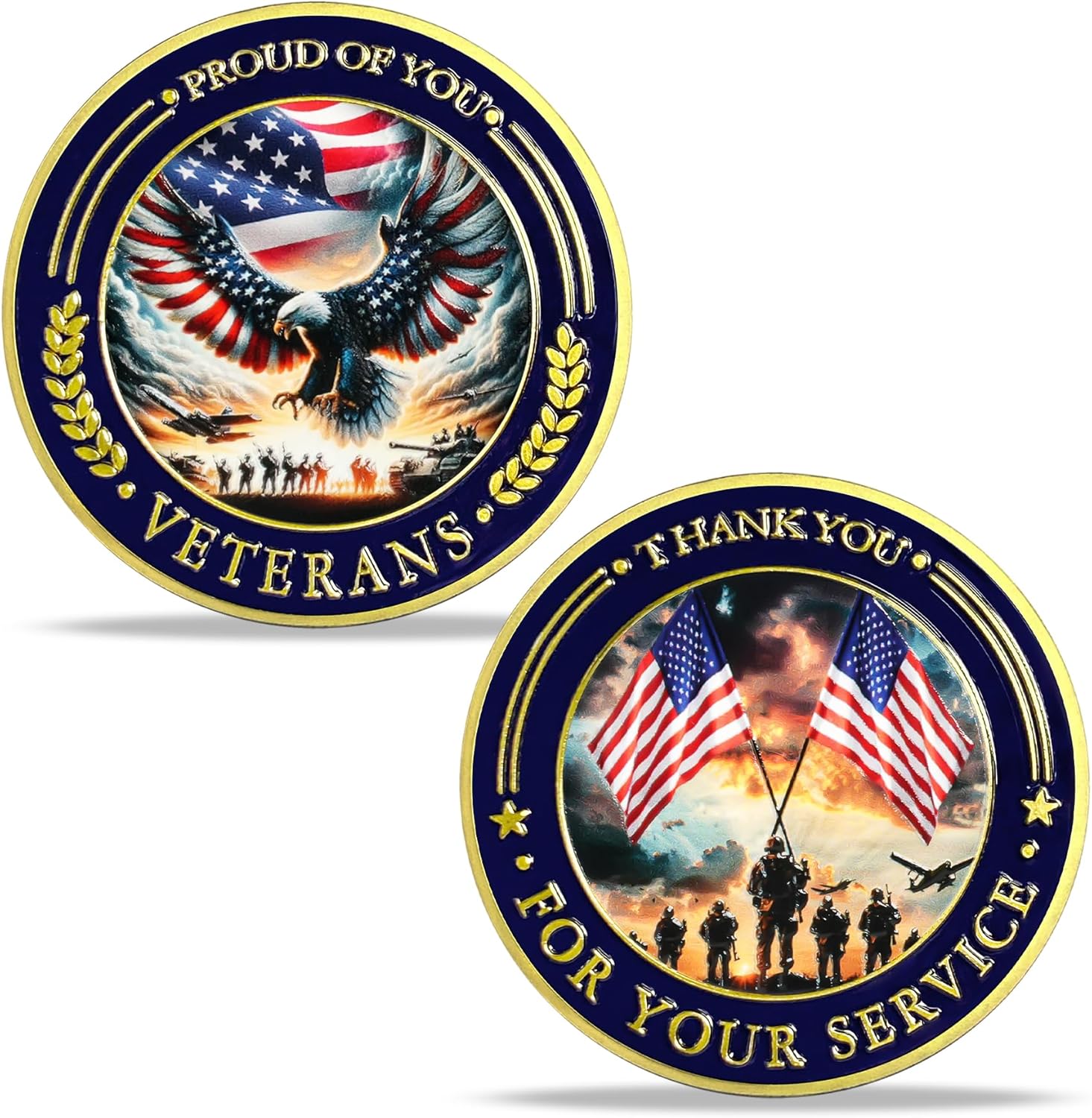 Amazon.com : BHealthLife Military Thank You for Your Service Challenge ...