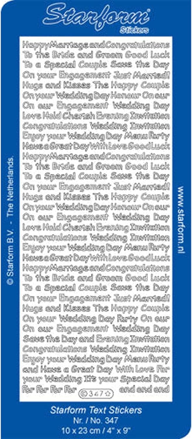 Amazon.com: Ecstasy Crafts Sticker Sayings Wedding - Gold