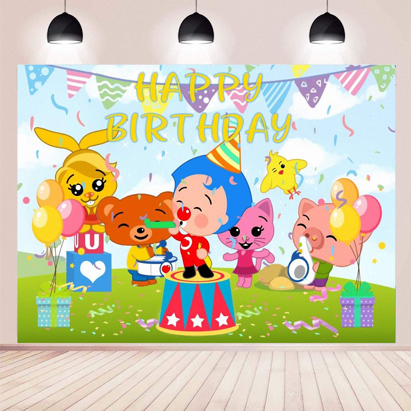 Plim Plim Cartoon Photography Backdrop Kids 1st Birthday Backdrop ...