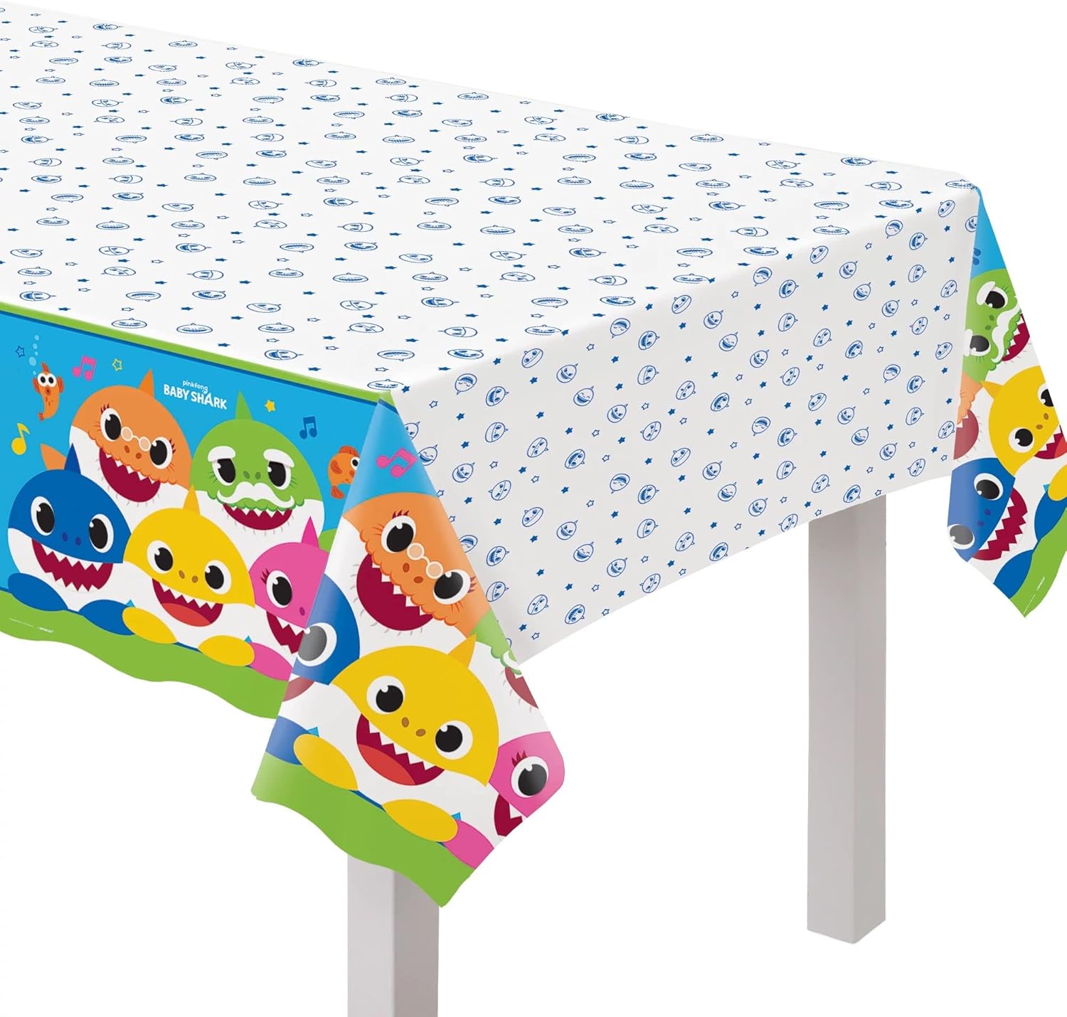 Amazon.com: Adorable Baby Shark Plastic Table Cover - 54" x 96" (1 Pc ...
