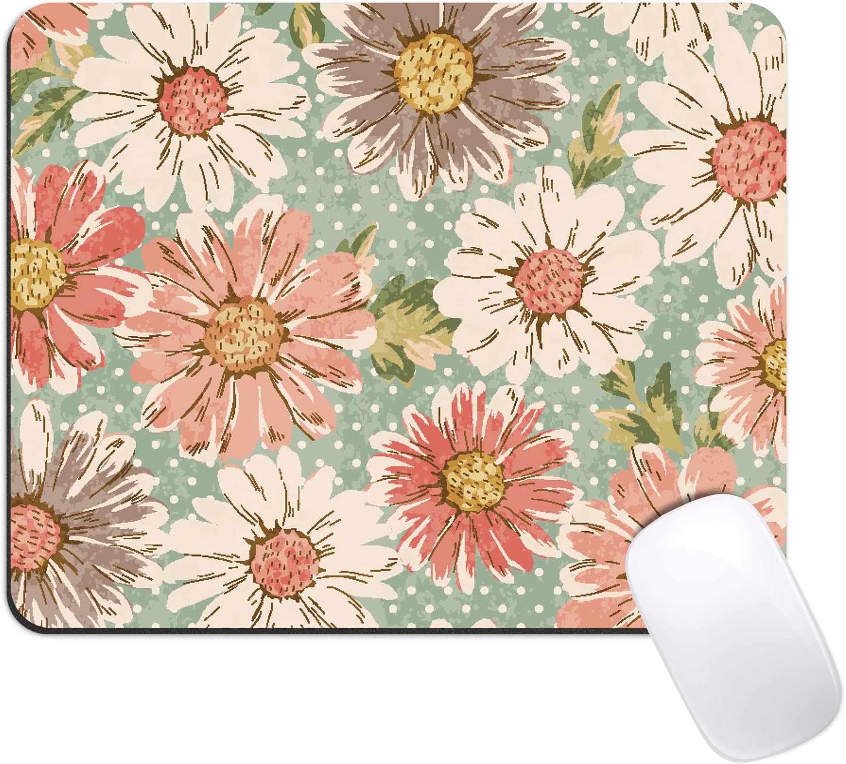 Amazon.com : Floral Mouse Pad Small Rectangle Gaming Mousepad Square ...