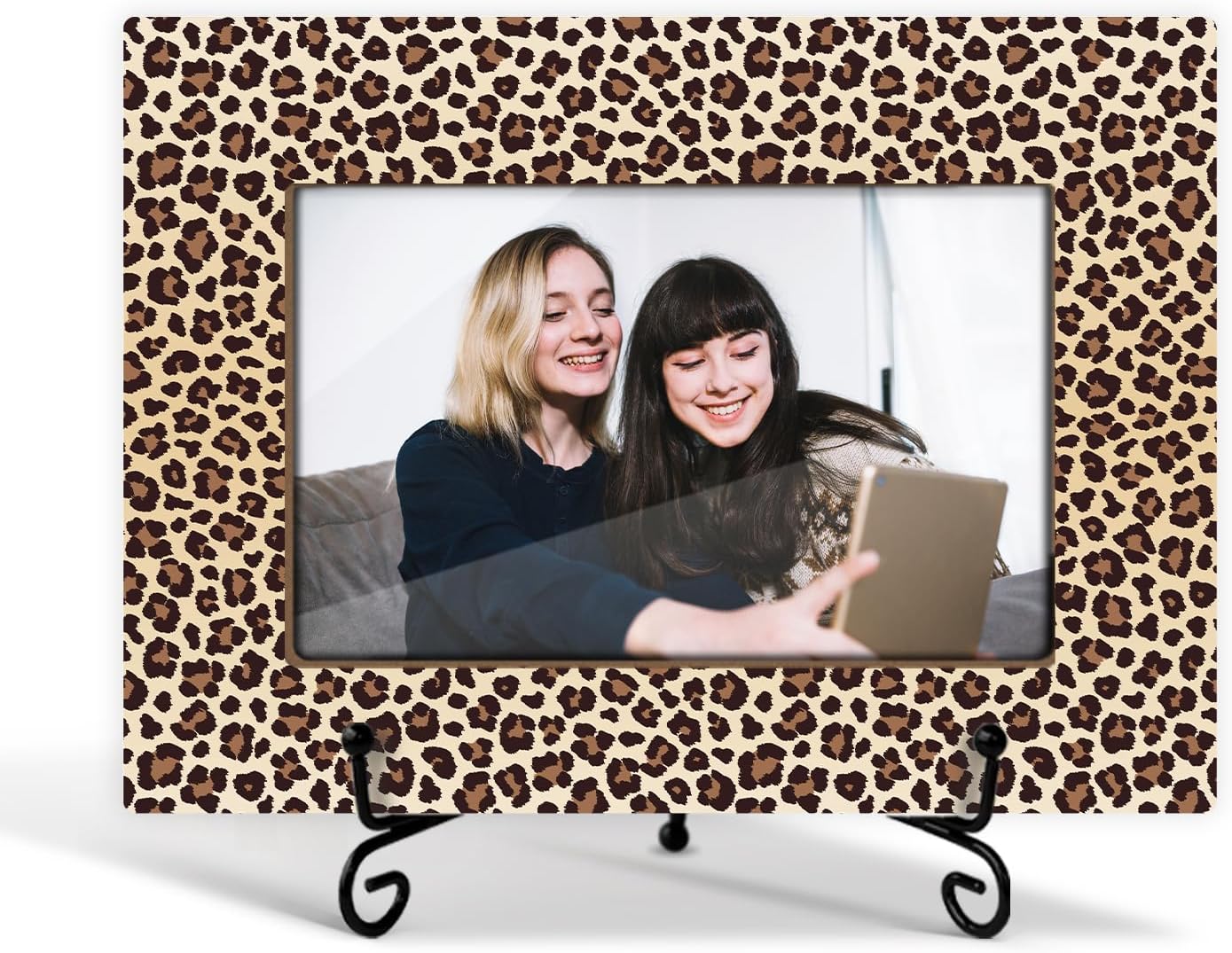 Amazon.com - HQLOW Leopard Print Picture Frame Wood Photo Frame Fits ...
