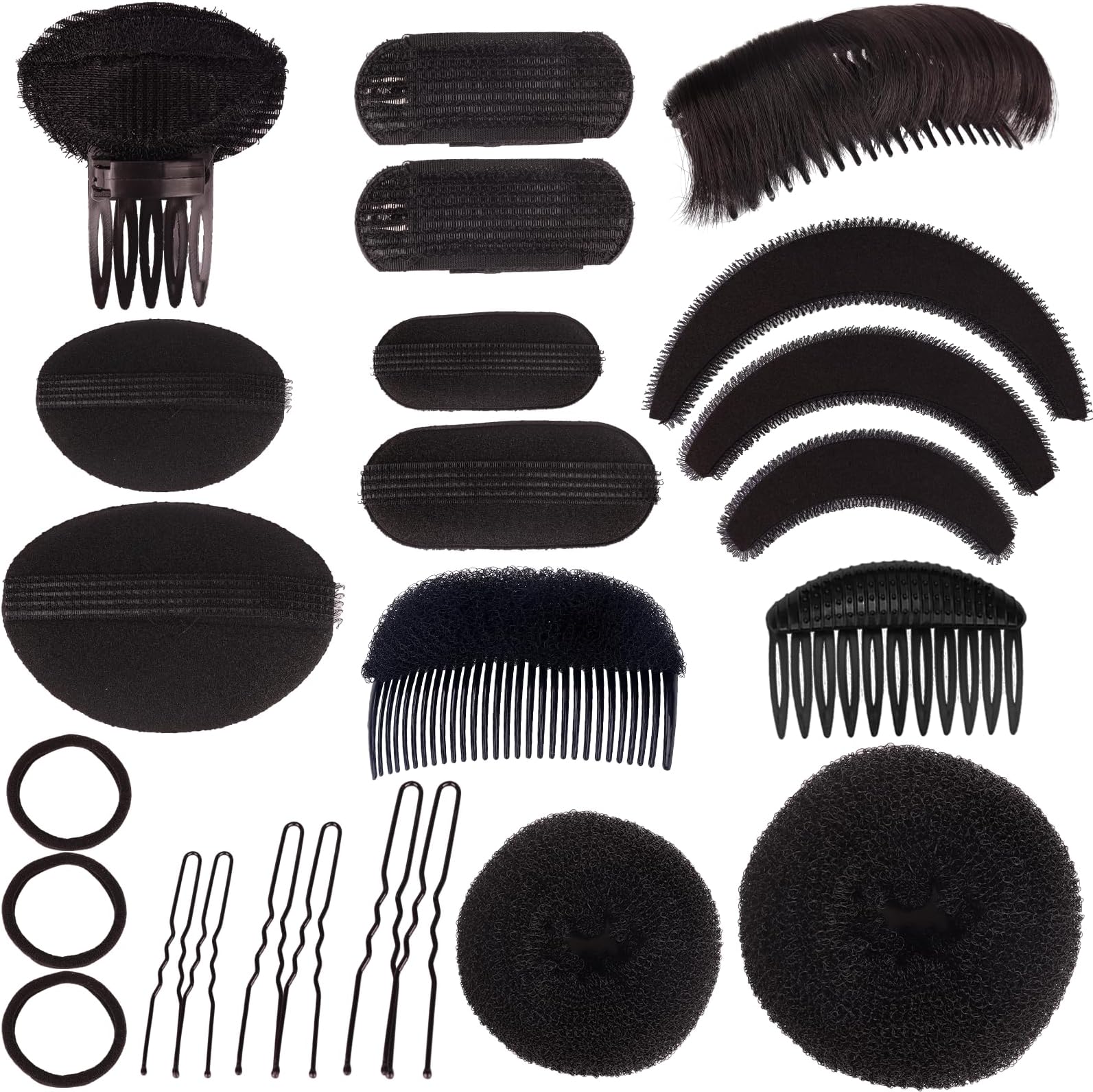 Amazon.com : Willbond 10 Pieces Hair Bump Sponge Volume Hair Bases Set ...