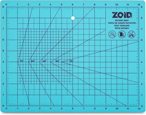 Amazon.com: Zoid 9" x 12" Self-Healing Cutting Mat, PVC Grid Mat ...
