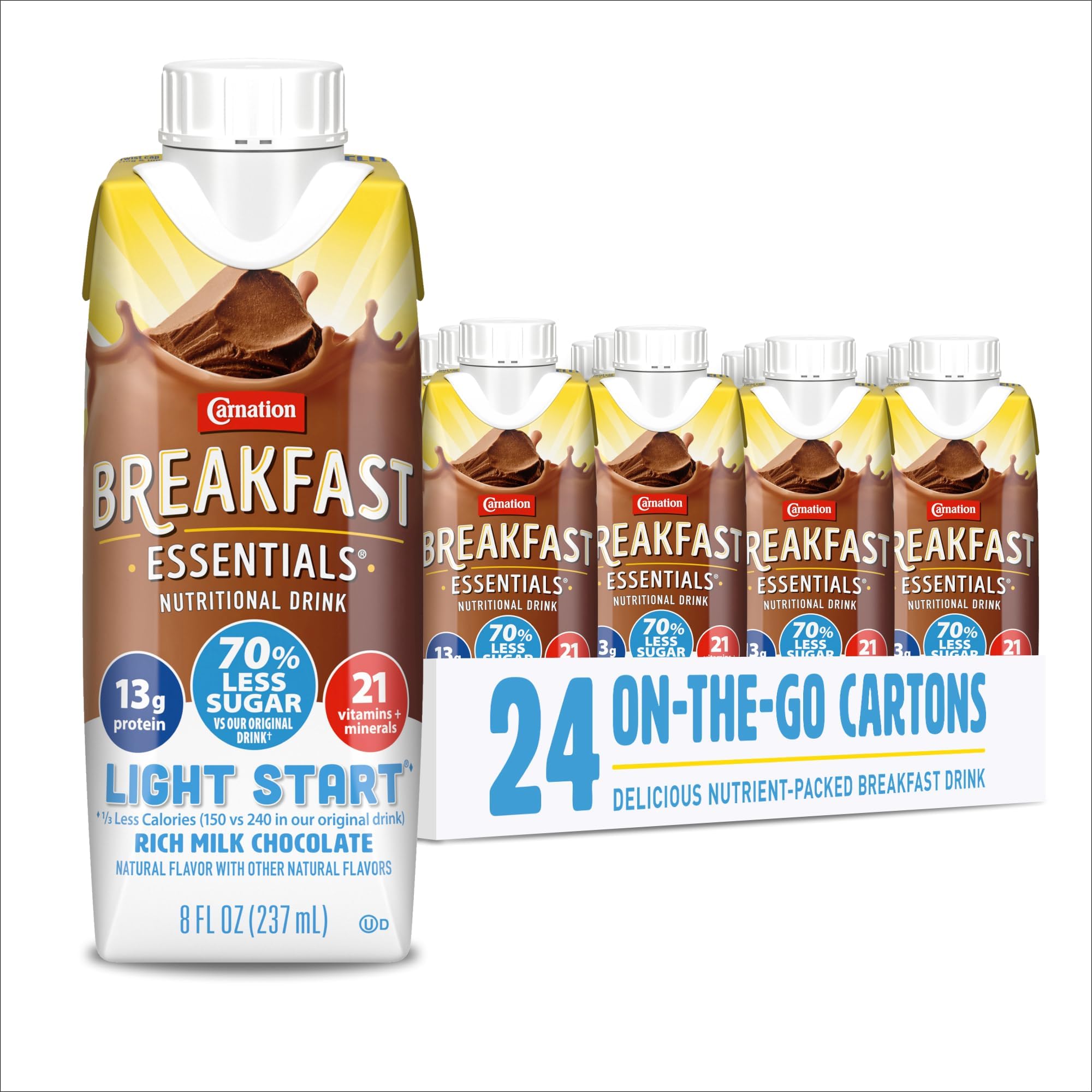 Amazon.com: Carnation Breakfast Essentials Light Start Nutritional ...