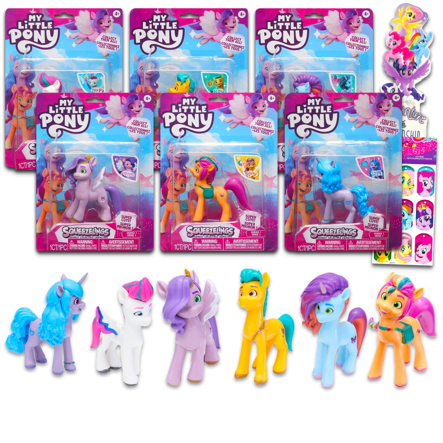 Snapklik.com : My Little Pony Mini Figures 6 Pack - Toy Bundle