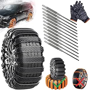 Amazon.com: 2024 Reusable Anti Snow Chains, Universal Adjustable Non-Slip Zip Tie Tire Chains ...