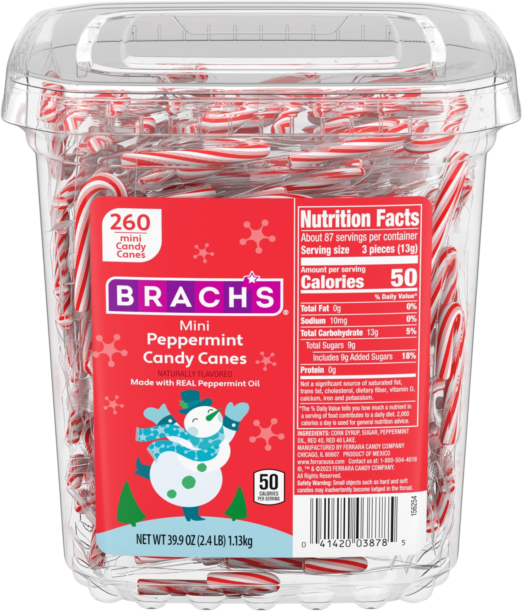 Amazon.com: Brach's Mini Candy Canes Tub, 260 Count