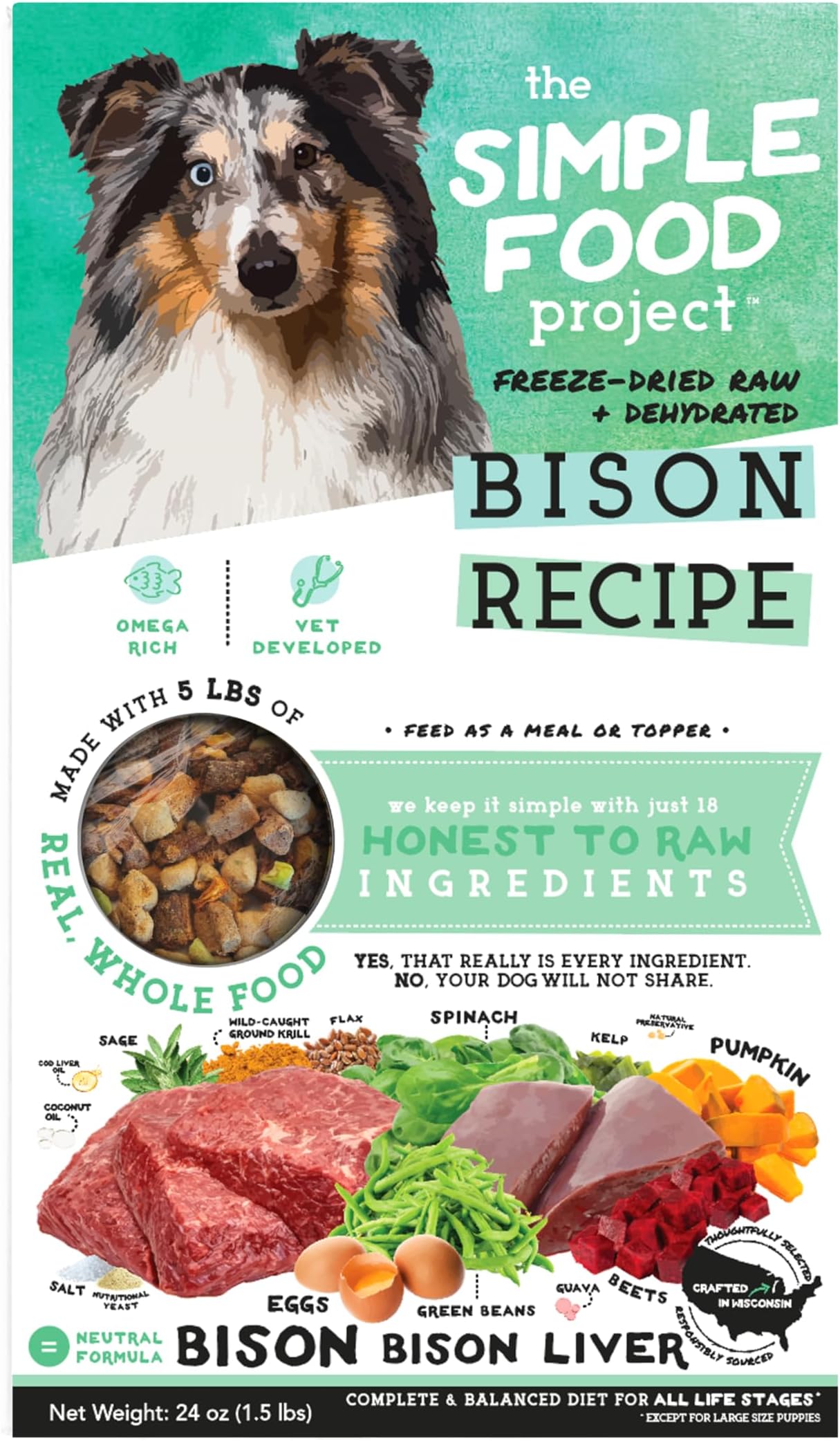 Amazon.com: Simple Food Project - Bison Recipe - Freeze Dried Raw Food ...