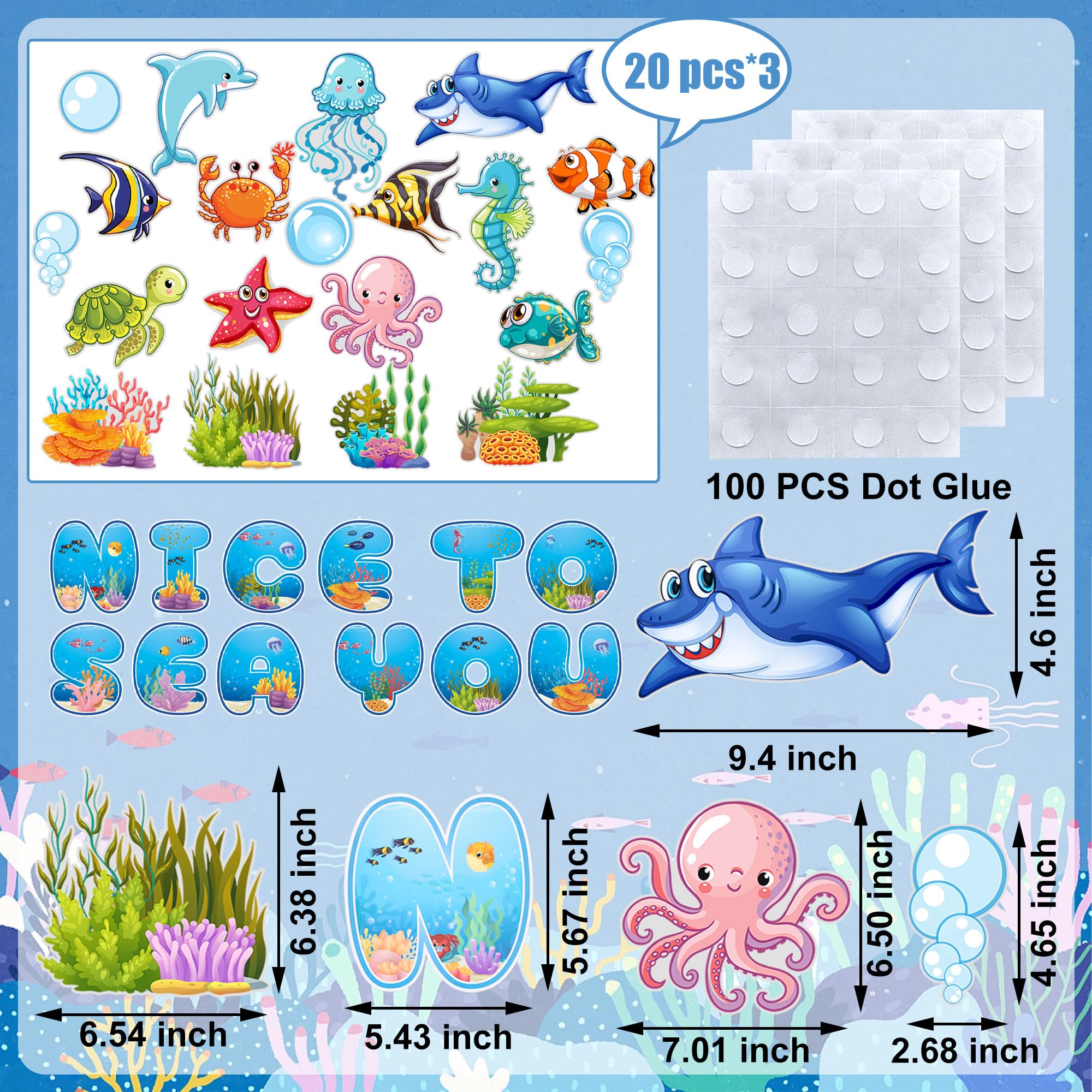 Under The Sea Decorations Ocean Theme Tropical Under Sea Bulletin Board ...