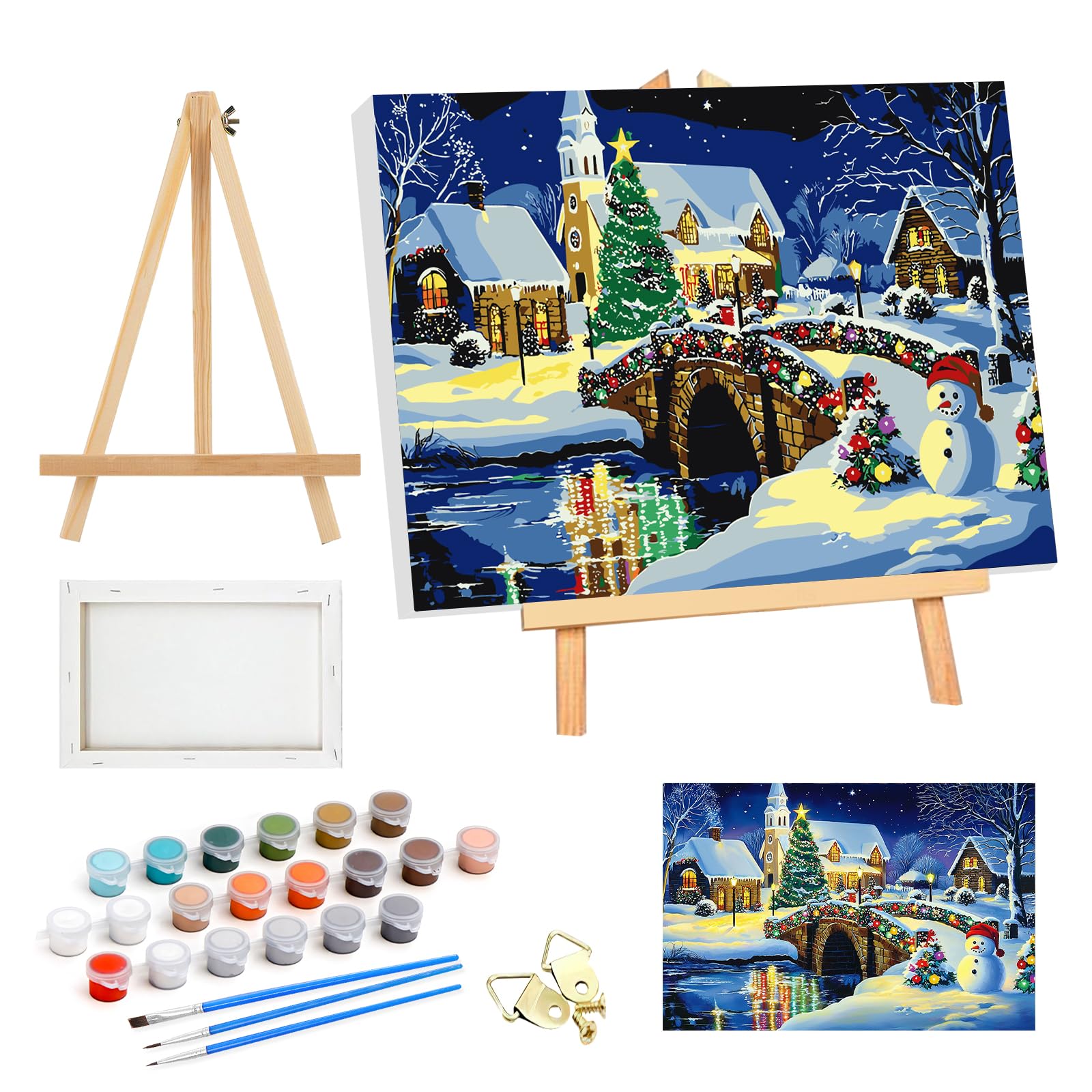 Amazon.com: SENQAO Framed Paint by Numbers Kit for Adults Beginners ...