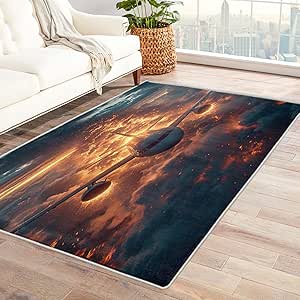Amazon.com: XmyGnoVyr Flying Plane Rug 4x5, Aircraft Area Rug for ...