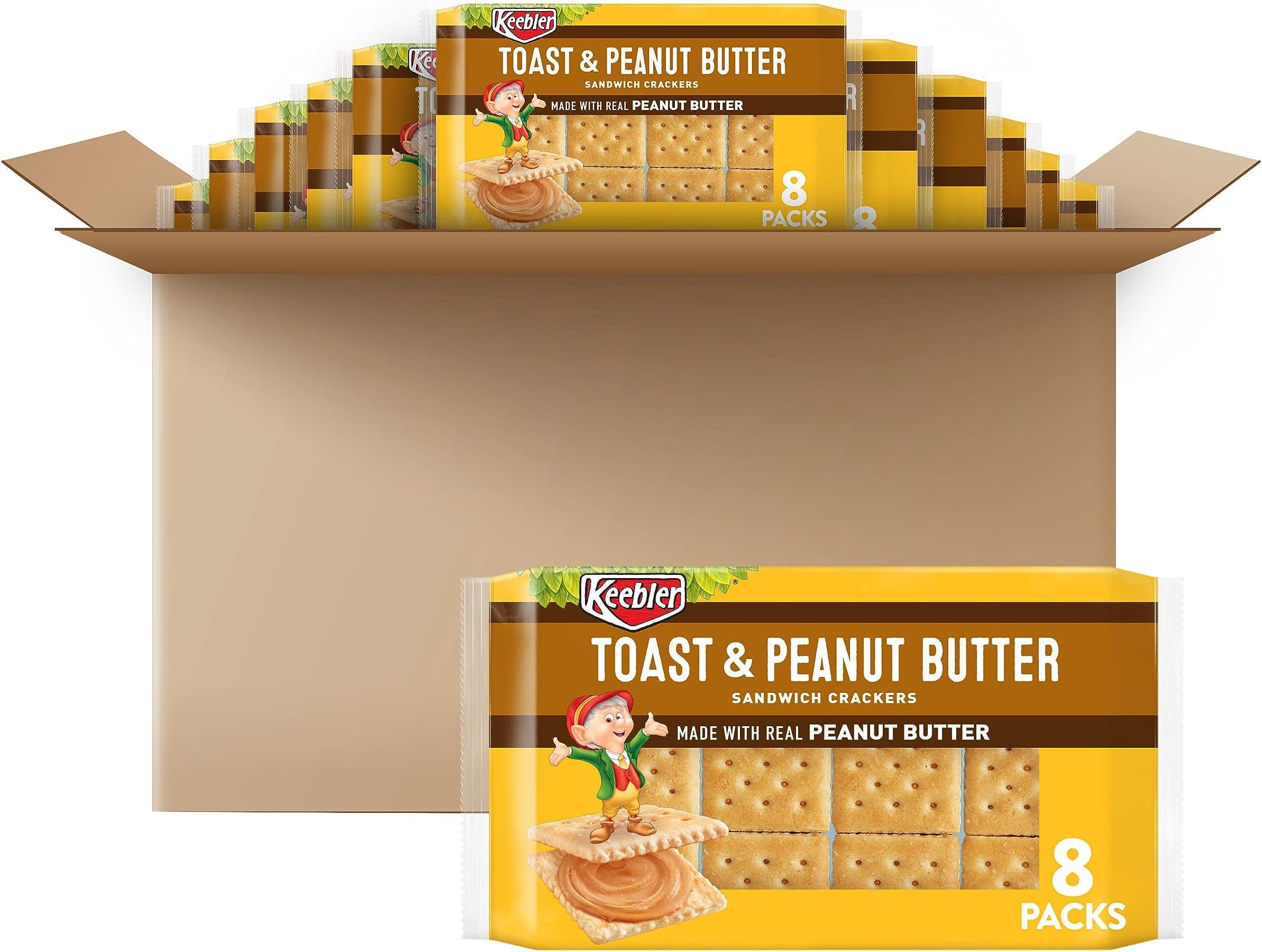 Amazon.com : Keebler Sandwich Crackers, Single Serve Snack Crackers ...