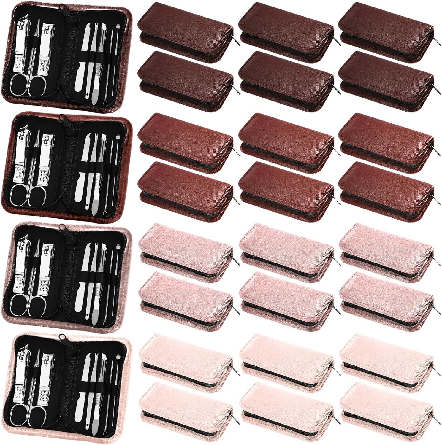 Amazon.com : Coume 24 Sets Nail Kit Manicure Set Bulk with Zipper ...
