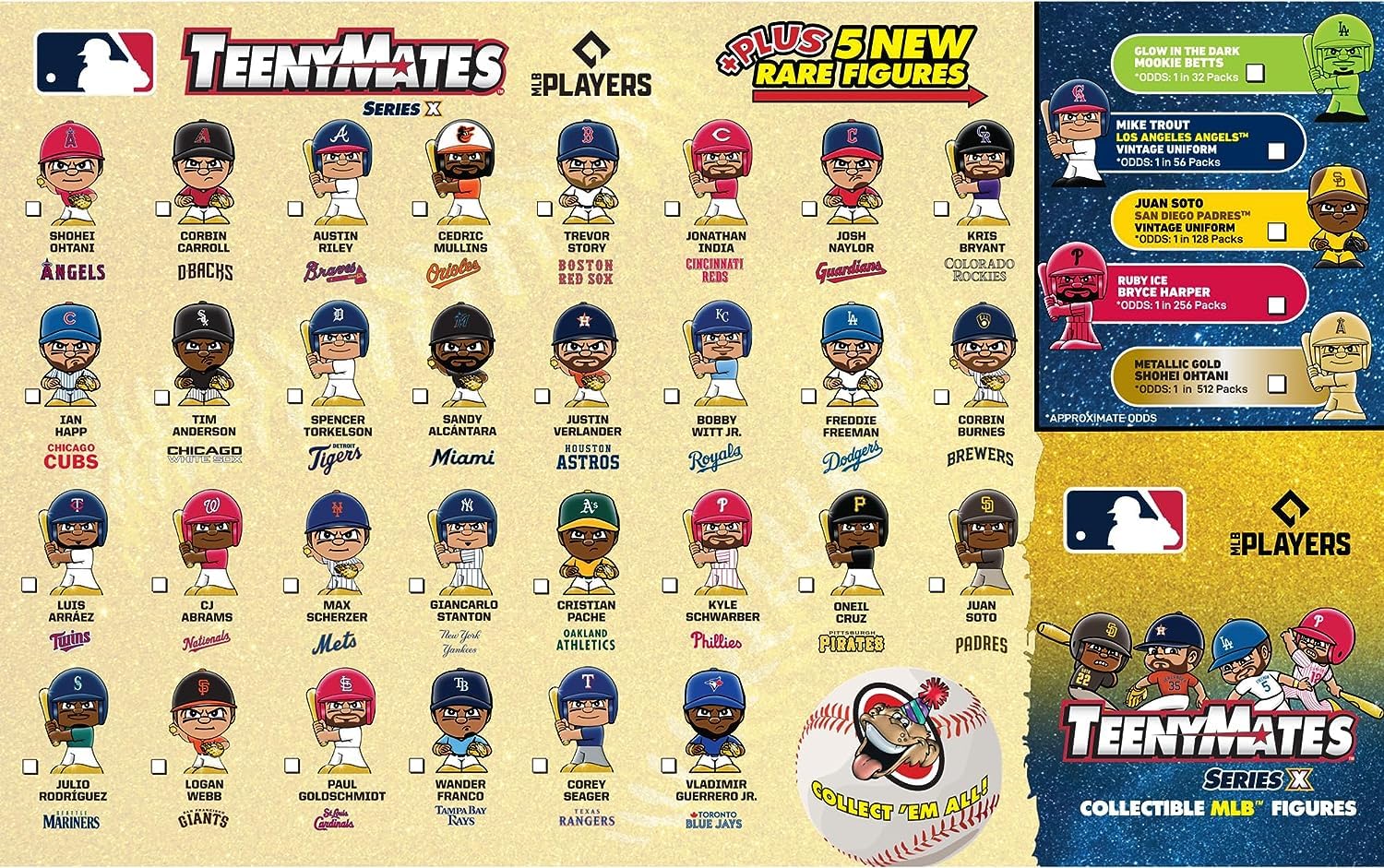 Snapklik.com : Teenymates Party Animal 2023 MLB Baseball Series 10