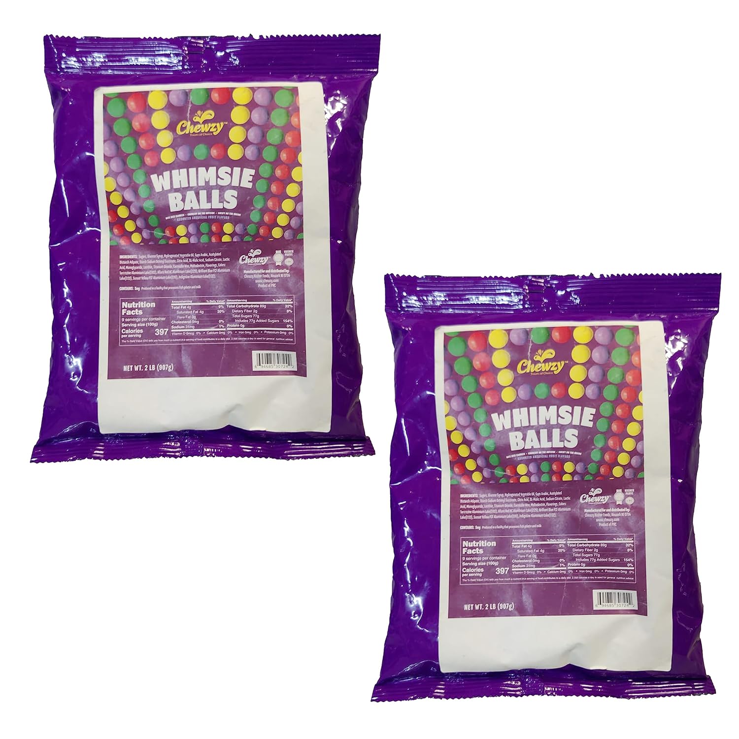 Amazon.com : Whimsie Balls Fruit Candy, Chewy Fruity Flavored Candies ...