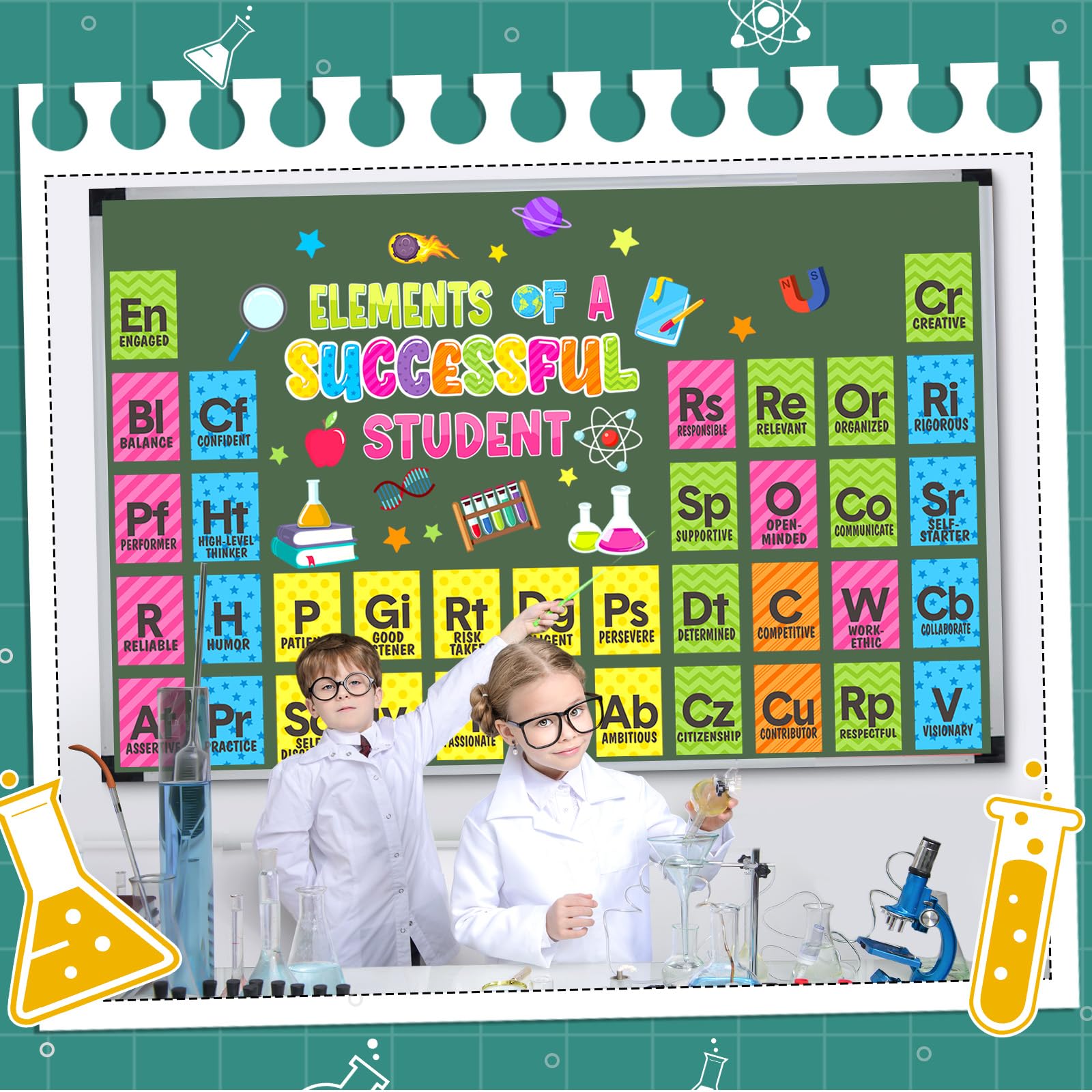 Snapklik.com : Pasimy 64 Pcs Science Bulletin Board Set Science ...