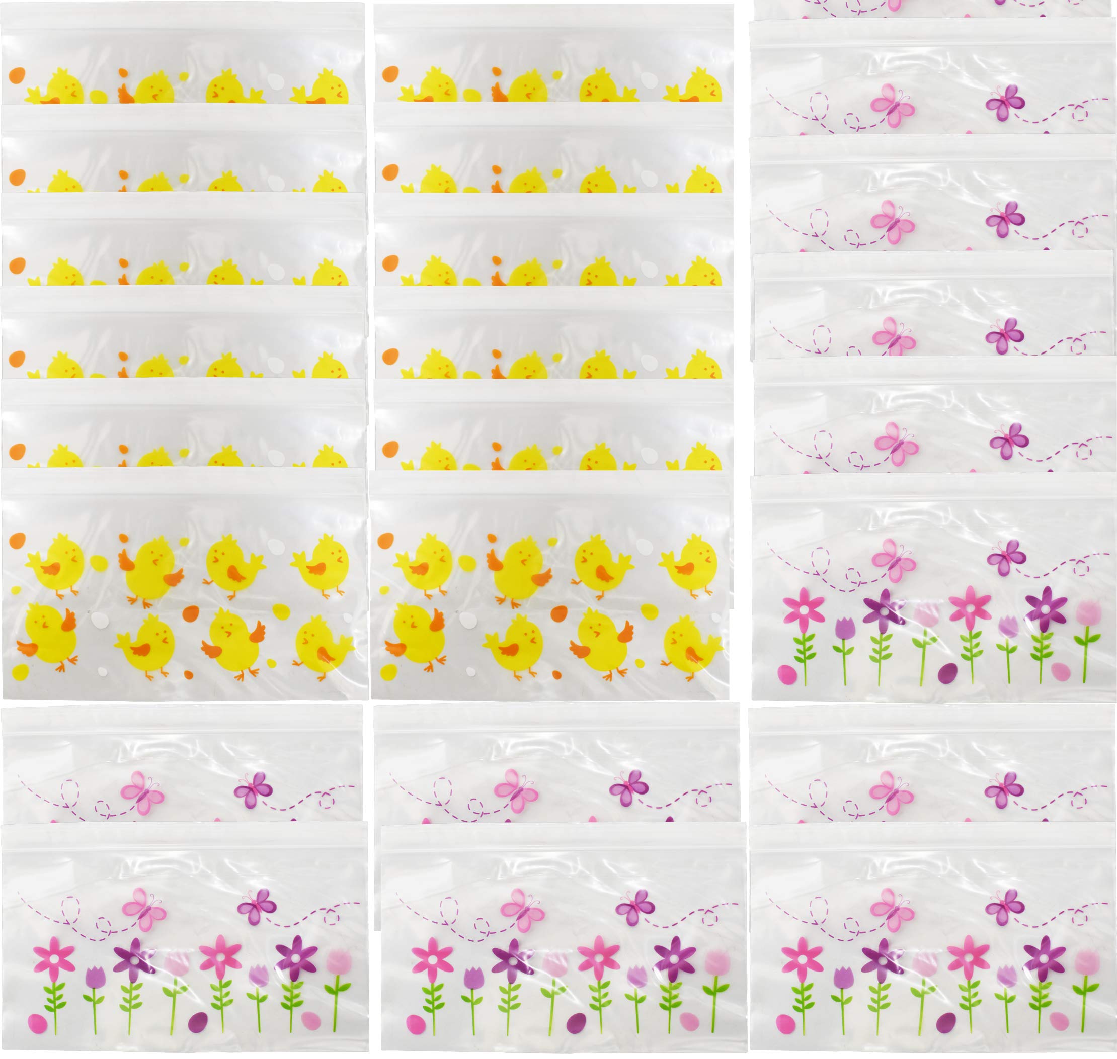 Amazon.com: Set of Spring Themed Plastic Zipper Treat Bags! - Chicks ...