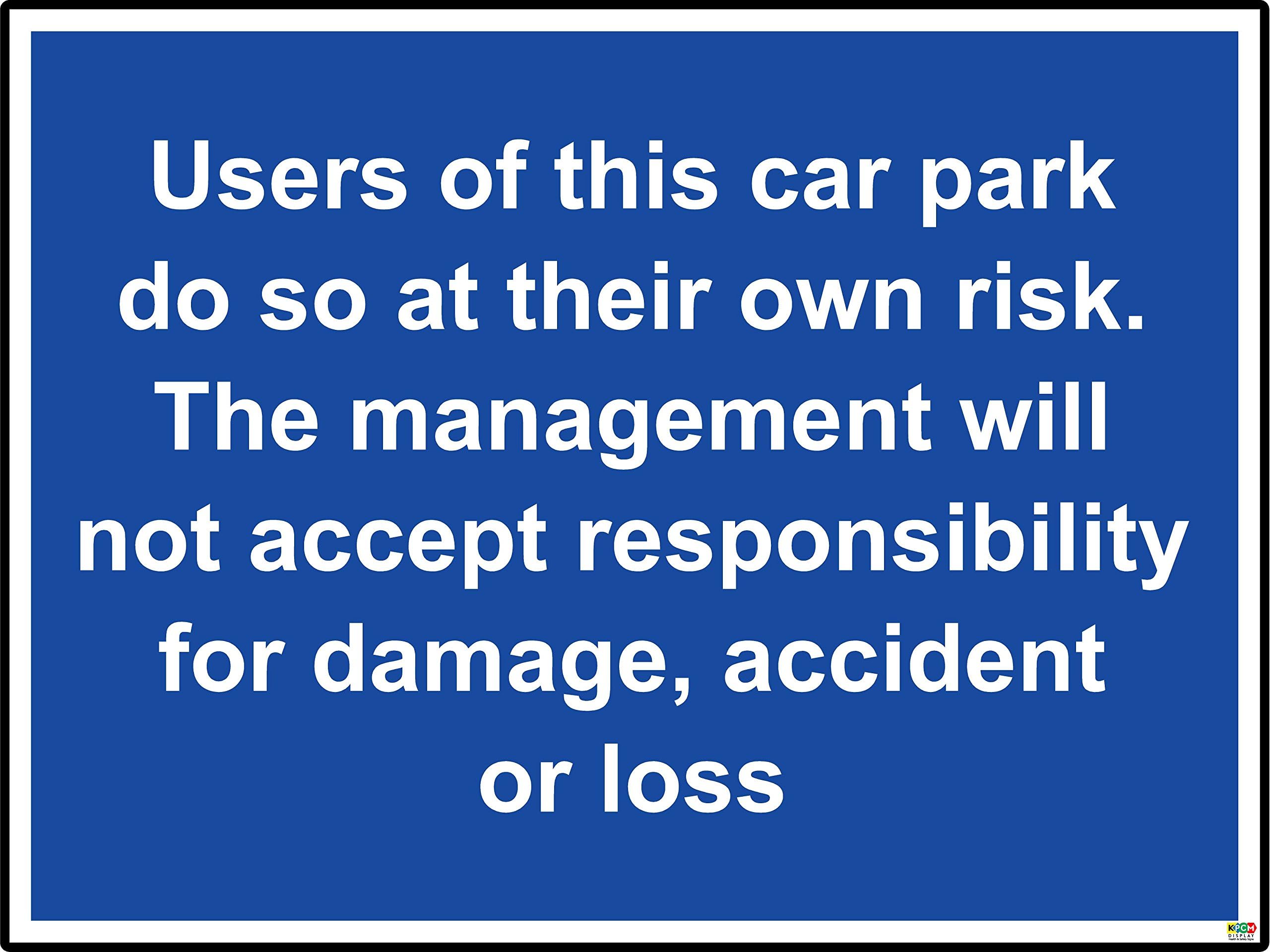 We accept no liability for loss or injury whilst on these premises. All ...