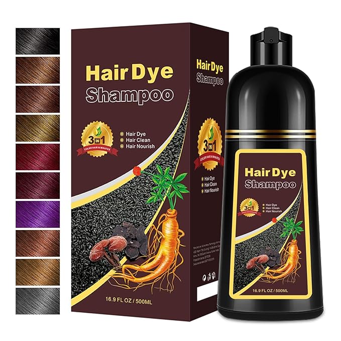 Amazon.com: Hair Dye Shampoo 3 in 1, Long-Lasting Hair Color Shampoo
