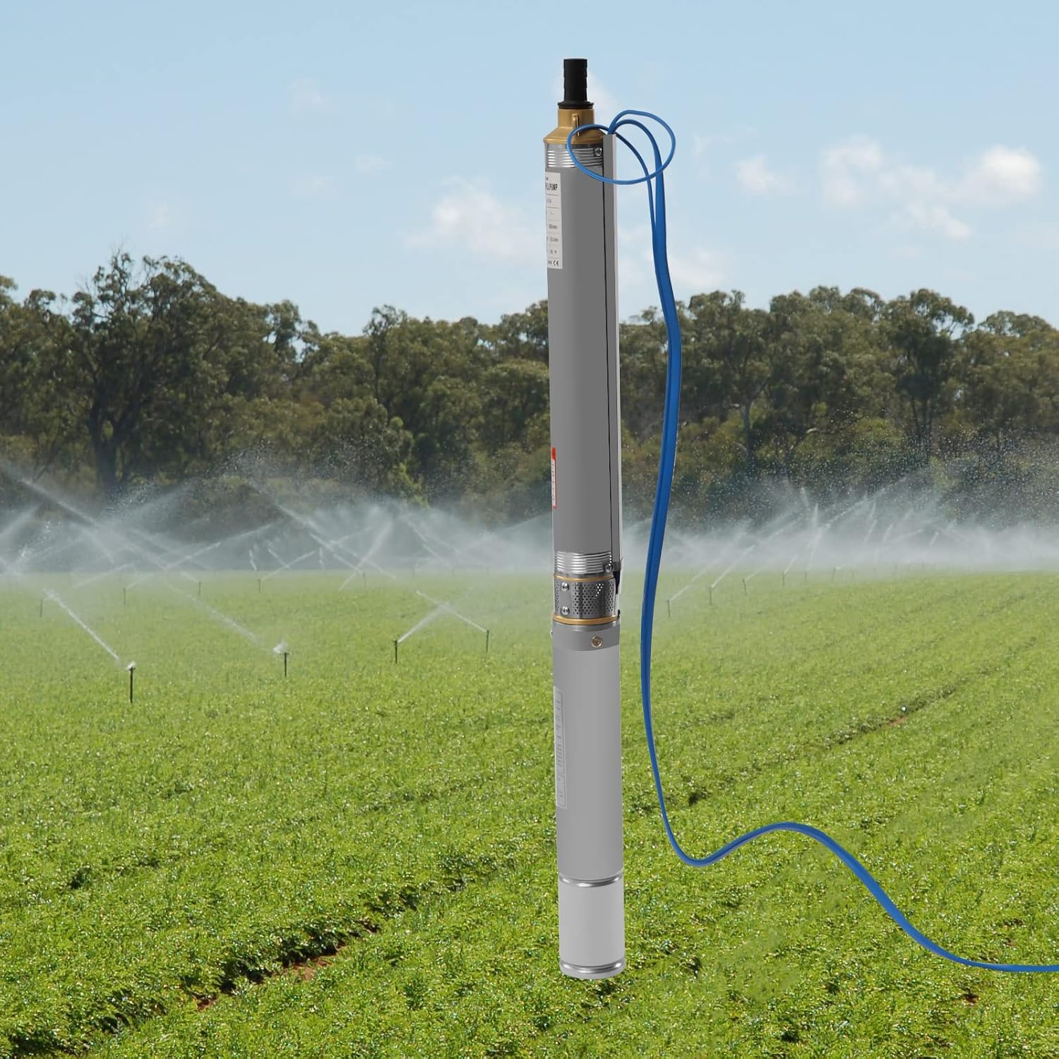 Electric Deep Well Submersible Pump, 0.5HP 110V/60Hz Deep Well ...