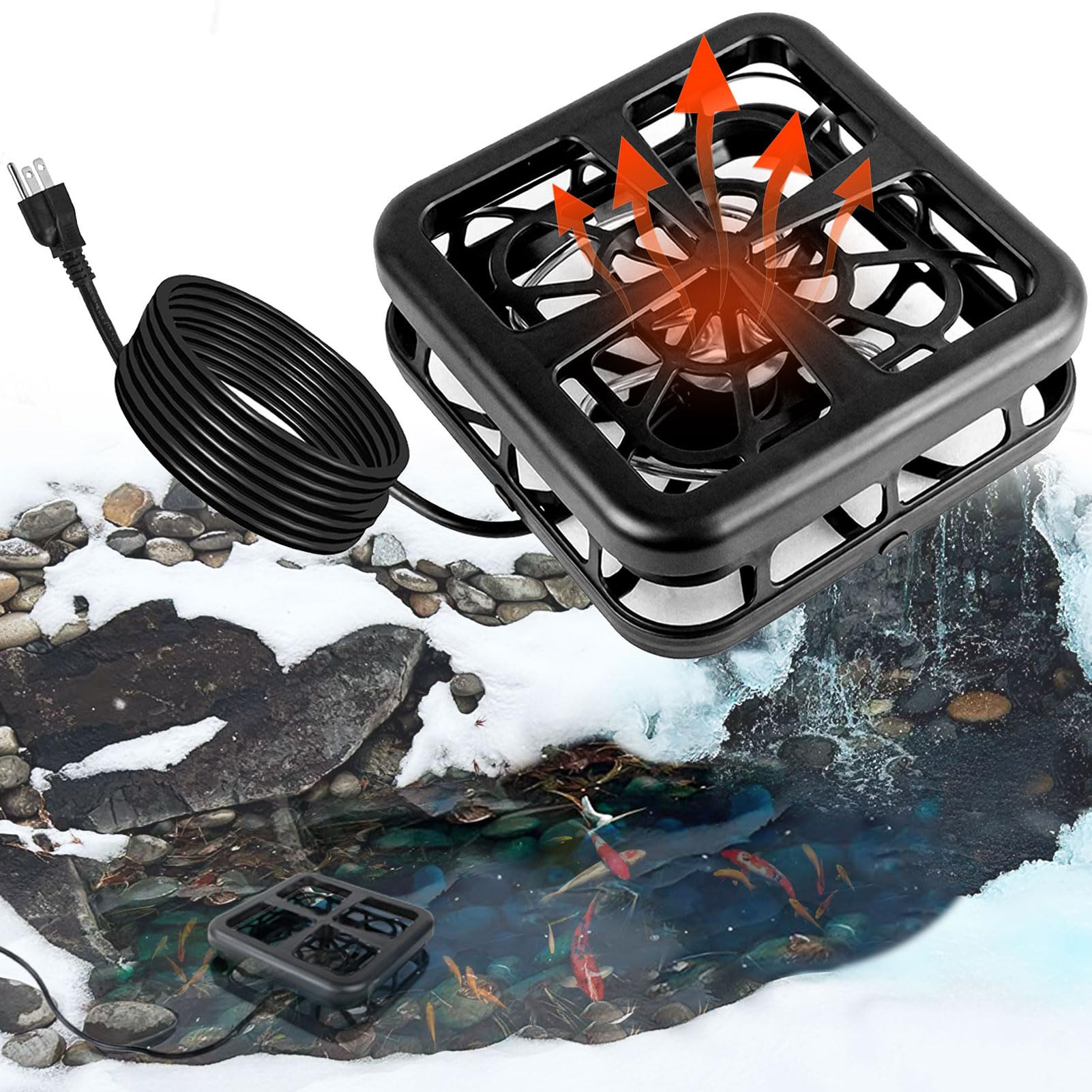 Amazon.com : 1500Watt Floating Outdoor Pond Heater,Pond Heaters for ...