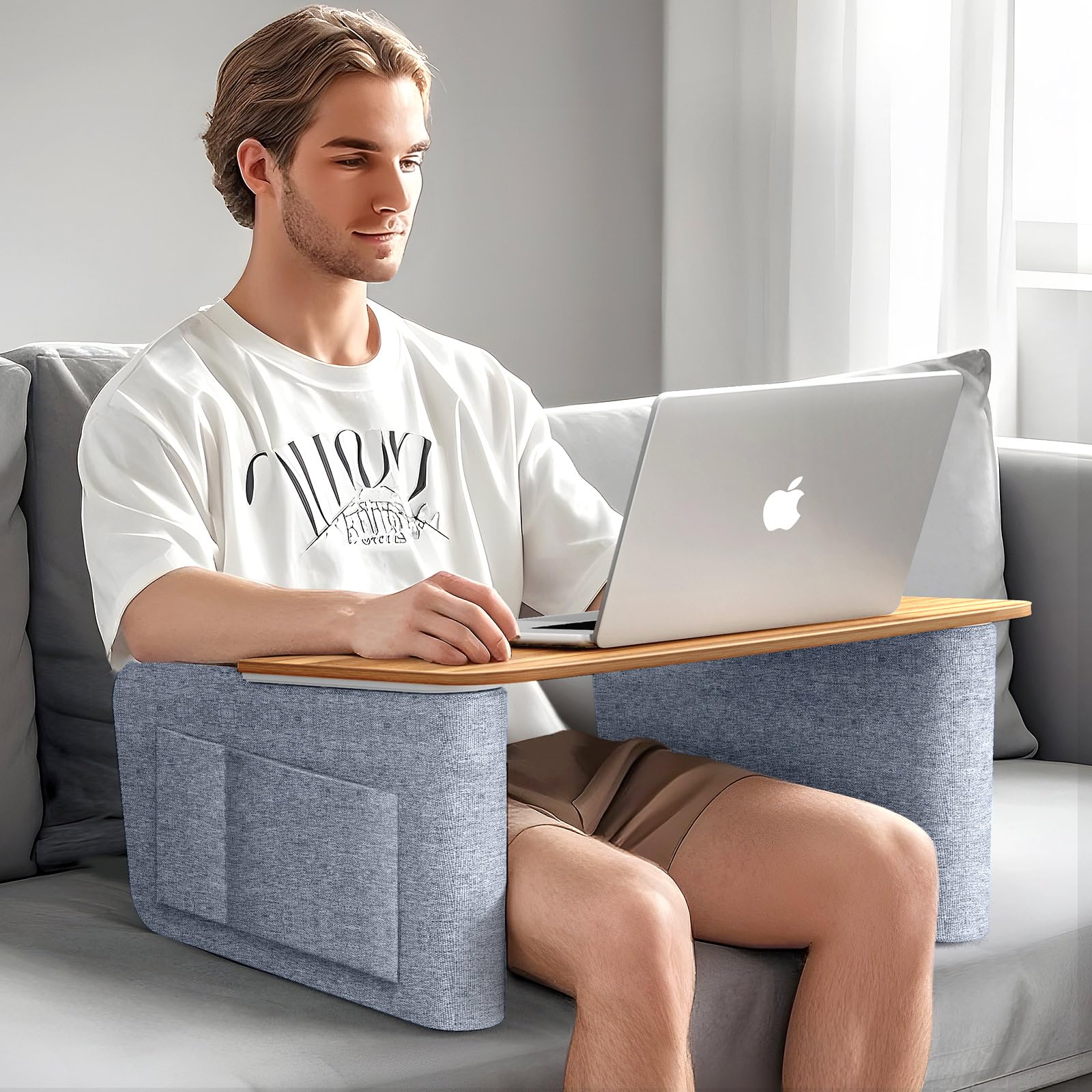 Amazon.com: UPERGO Reading Pillow for Lap, Lap Desk Pillow with Arm ...