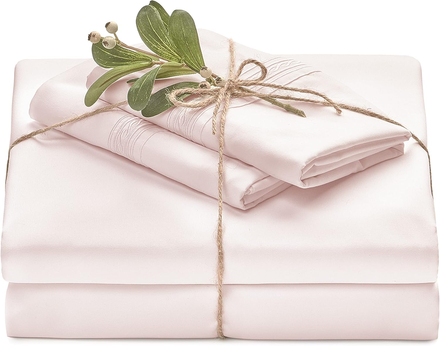 Amazon.com: Chanasya Premium Soft Blush Pink Queen Bed Sheets Set 4 ...