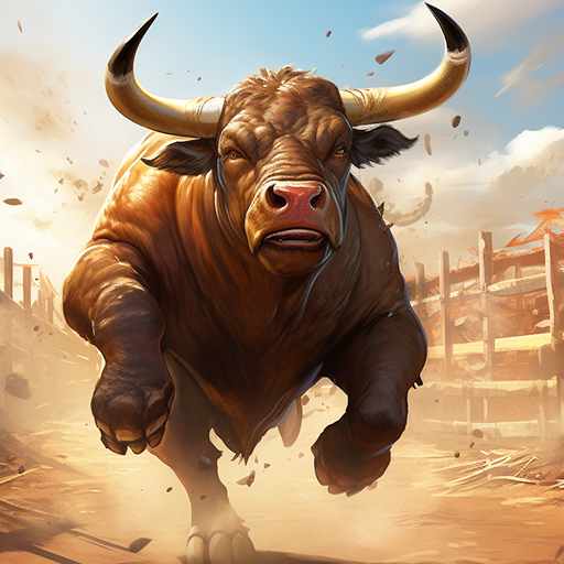Angry Bull Charging
