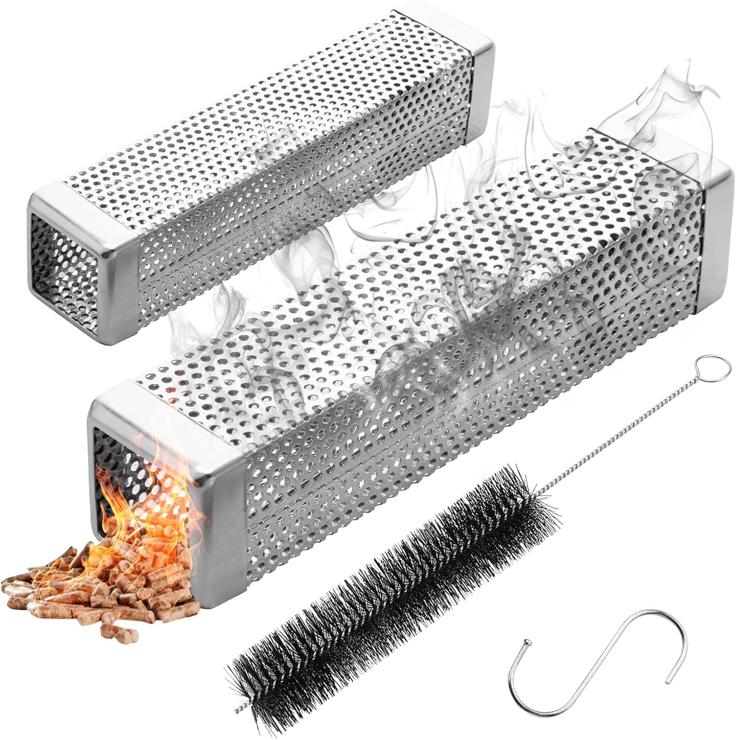 Amazon.com : SHIKORI Smoke Tube for Pellet Smoker, 10 inch Smoker Tube ...