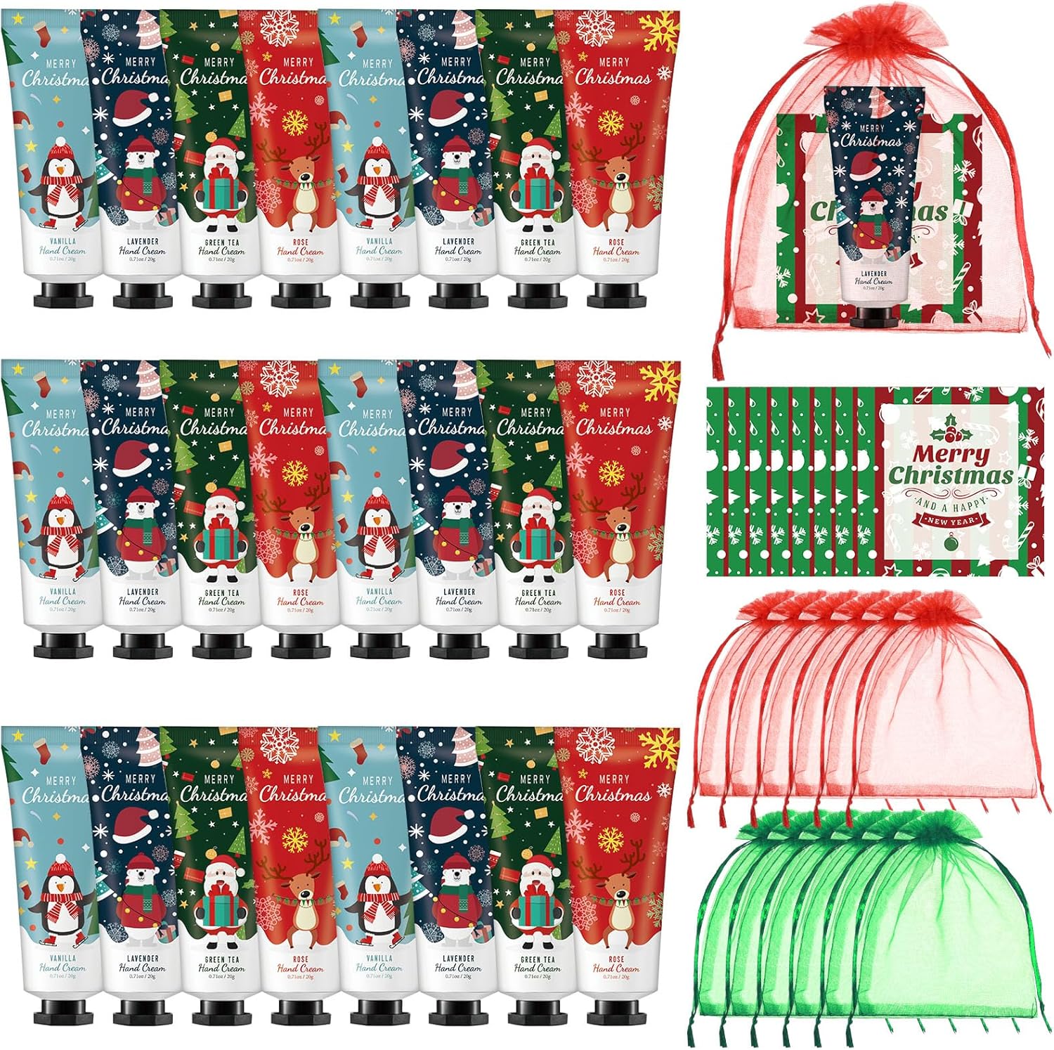 Heigble 24 Christmas Hand Cream Gift Set Christmas Stocking Stuffers ...