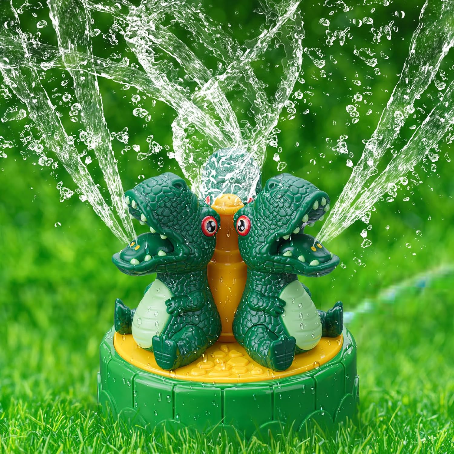 Amazon.com: Outdoor Water Sprinkler for Kids, KKUYT Cute Dinosaur ...