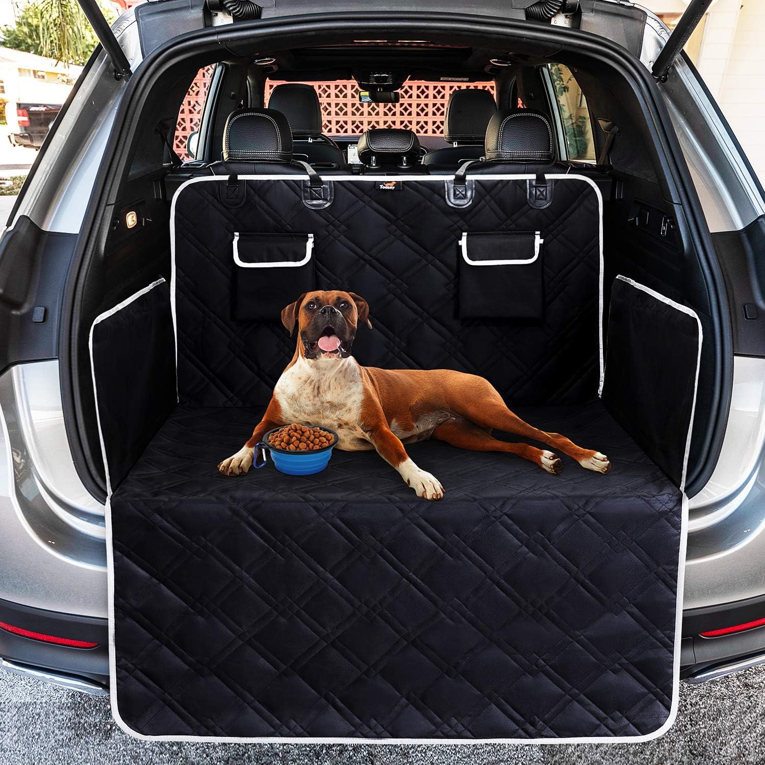 Amazon.com: Pet Dog Trunk Cargo Liner - Oxford Car SUV Seat Cover ...
