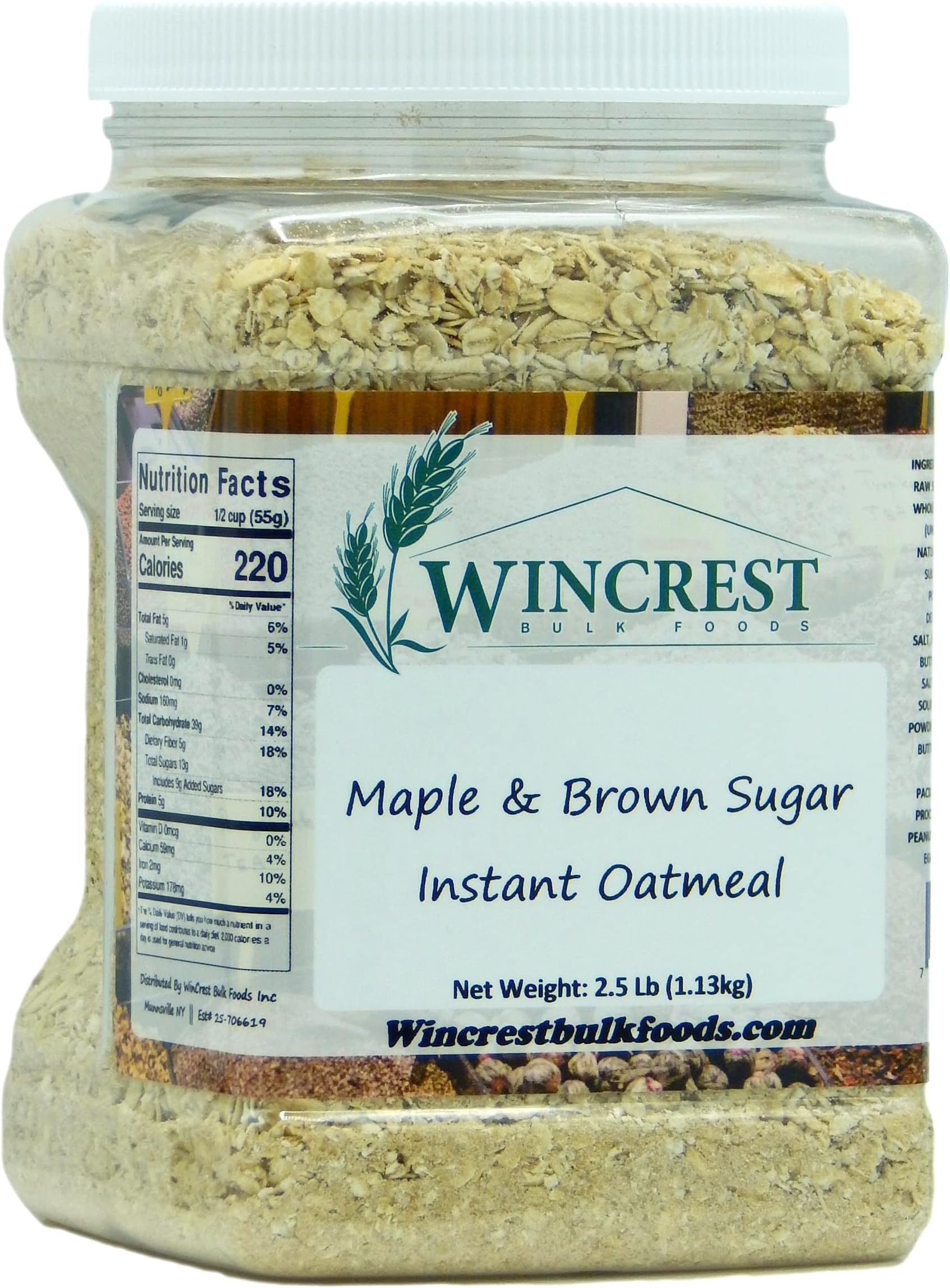 Amazon.com: Instant Flavored Oatmeal - 2.5 Lb Tub (Maple Brown Sugar ...