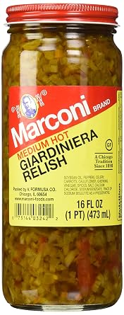 Amazon.com : Marconi Medium Giardiniera Relish, 16 Ounce : Grocery ...