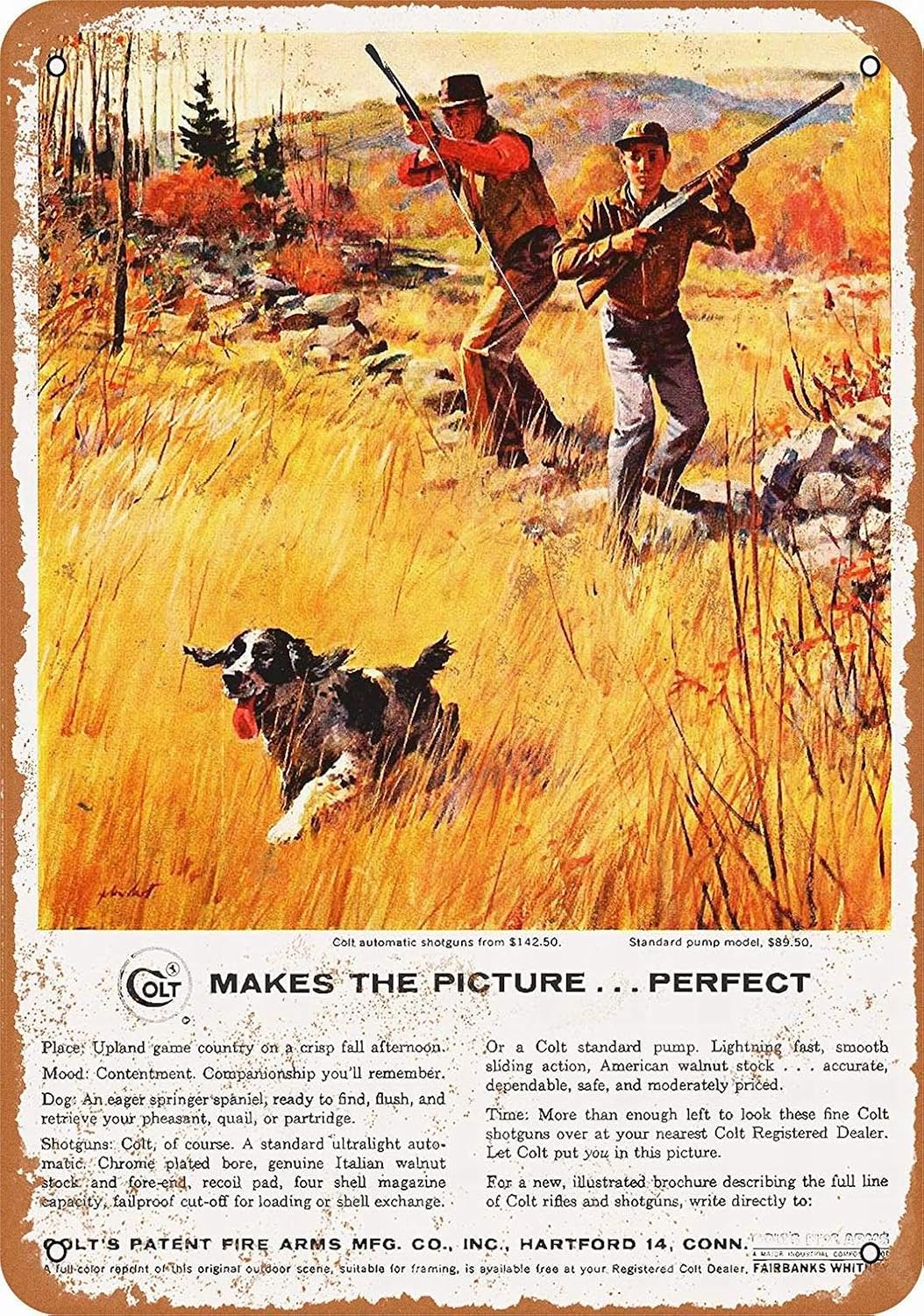 Amazon.com: Fsdva 8 x 12 Metal Sign - Colt Shotguns - Retro Tin Art ...