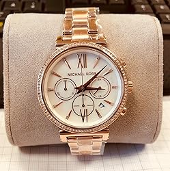 Michael Kors Damen Chronograph Quarz Uhr mit Edelstahl Armband MK6576 ...