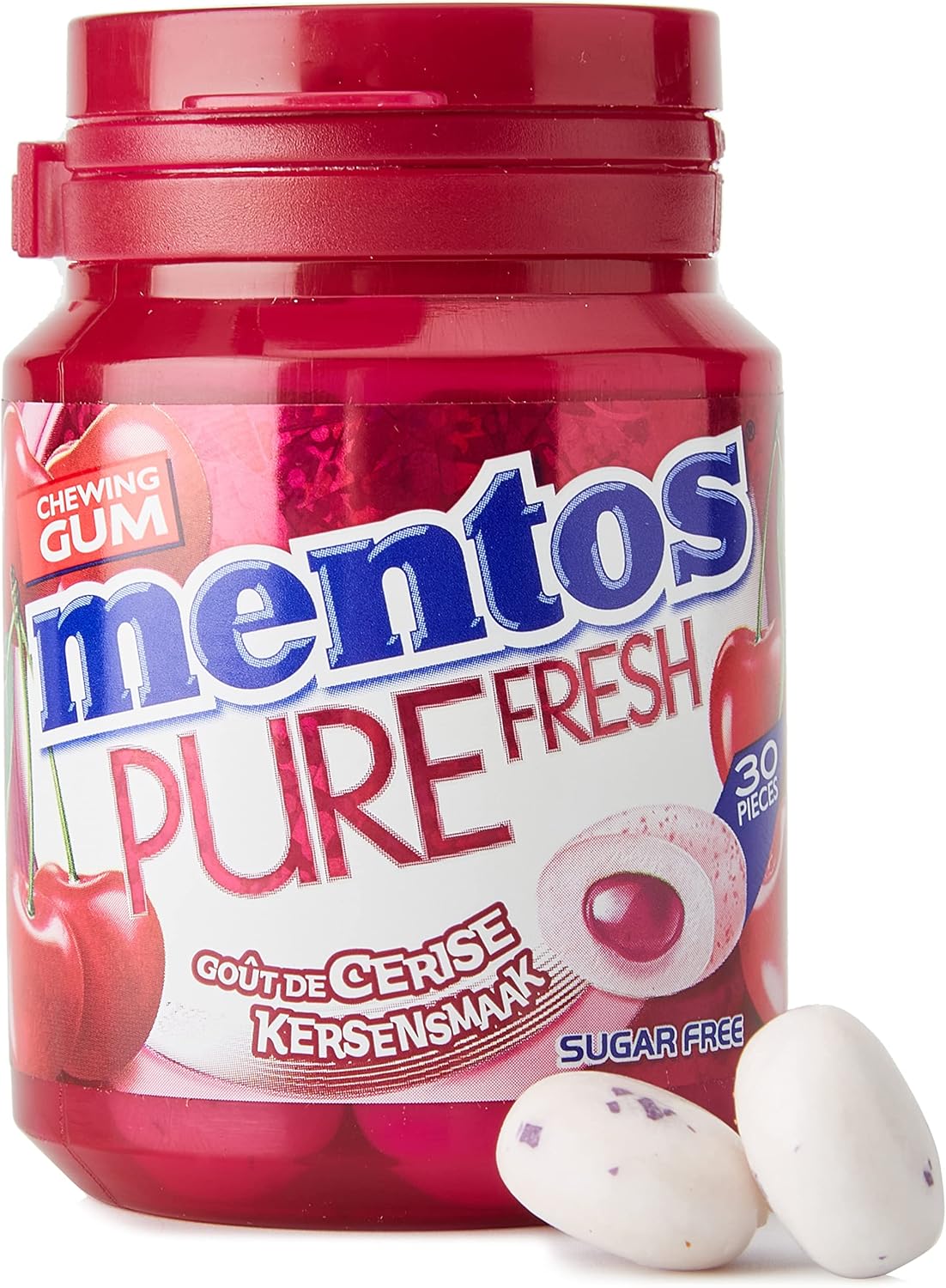 Mentos - Chewing-Gum Mentos Pure Fresh Cerise - Chewing-Gum Sans Sucres ...