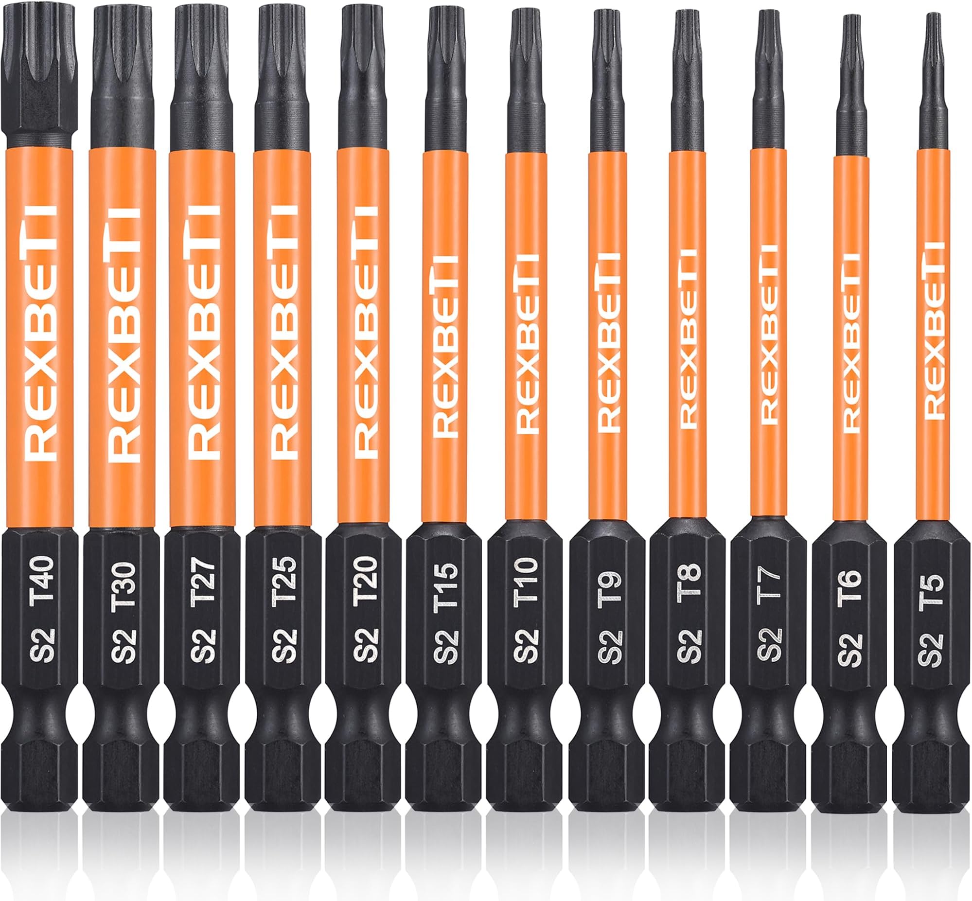 Amazon.com: Orvella Torx Head Bit Set 02, 11-Piece 1/4 Inch Hex Shank ...