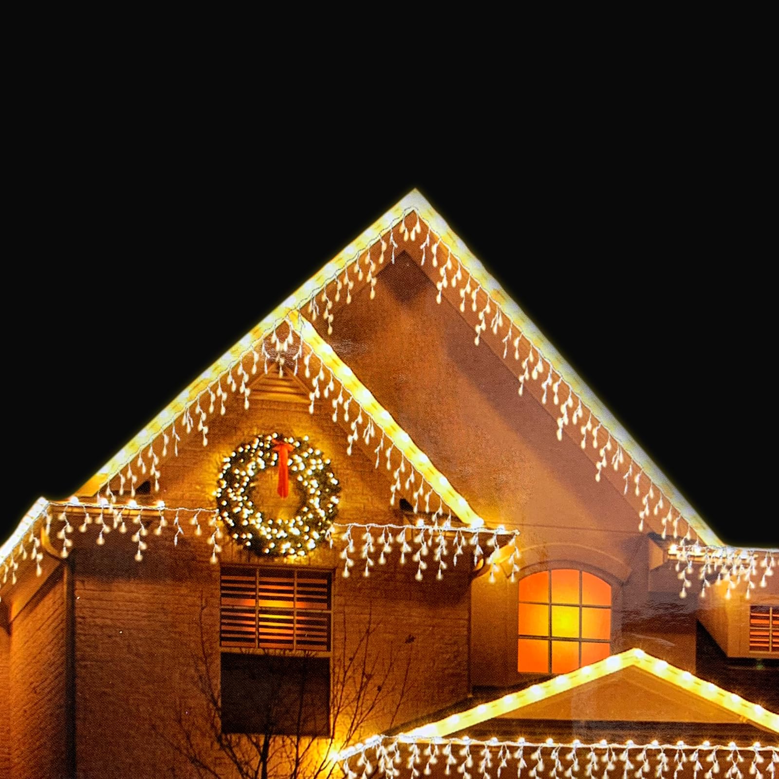 AMOS Christmas Icicle Lights - 720 & 1200 LED Lights, Memory Function ...