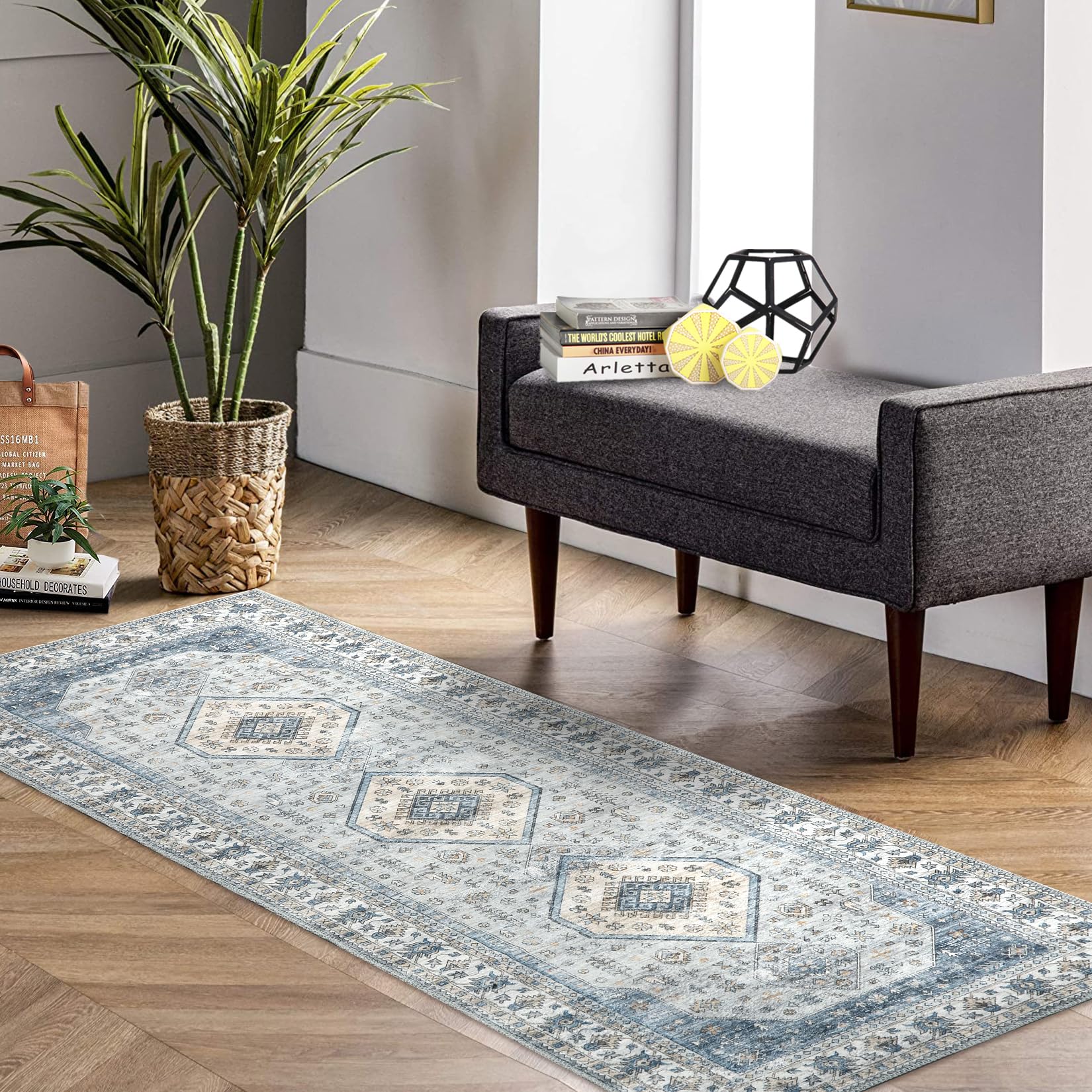 Amazon.com: GAOMON 2x6 Long Hallway Runner Rug Vintage Kitchen Rug ...