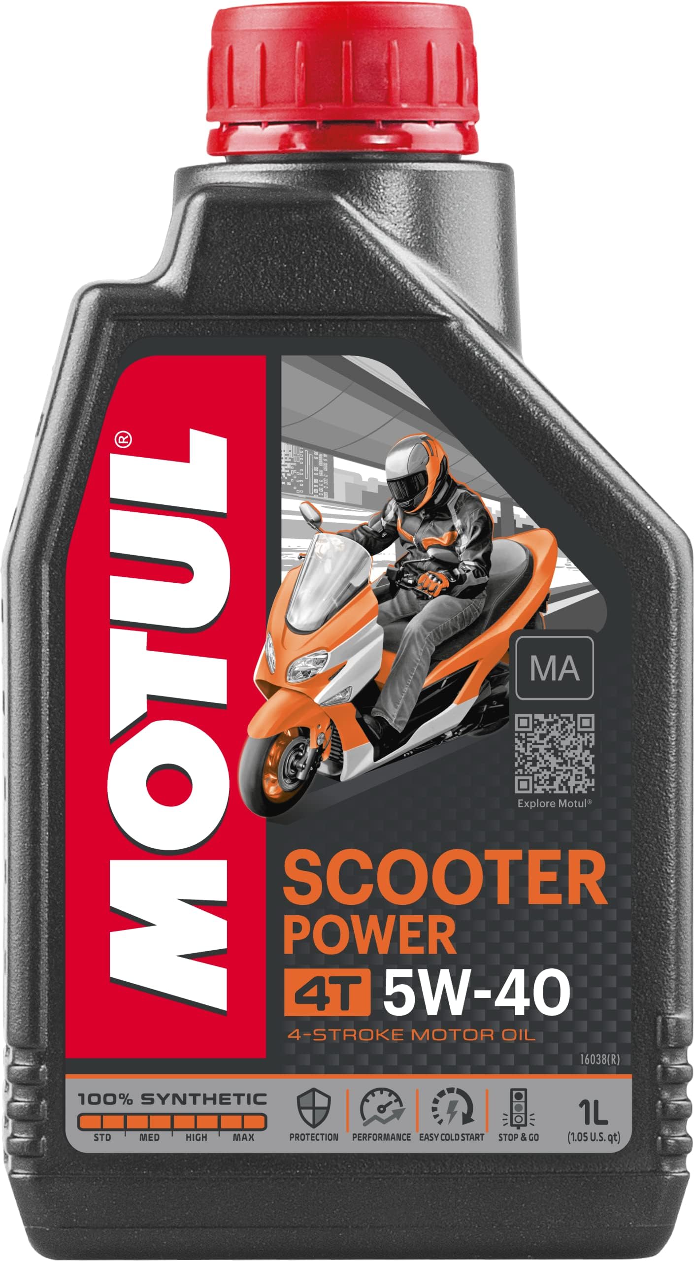 Amazon.com: Castrol Power 1 Racing 4T Motorcycle Oil - 5W40-1qt. 06113 ...
