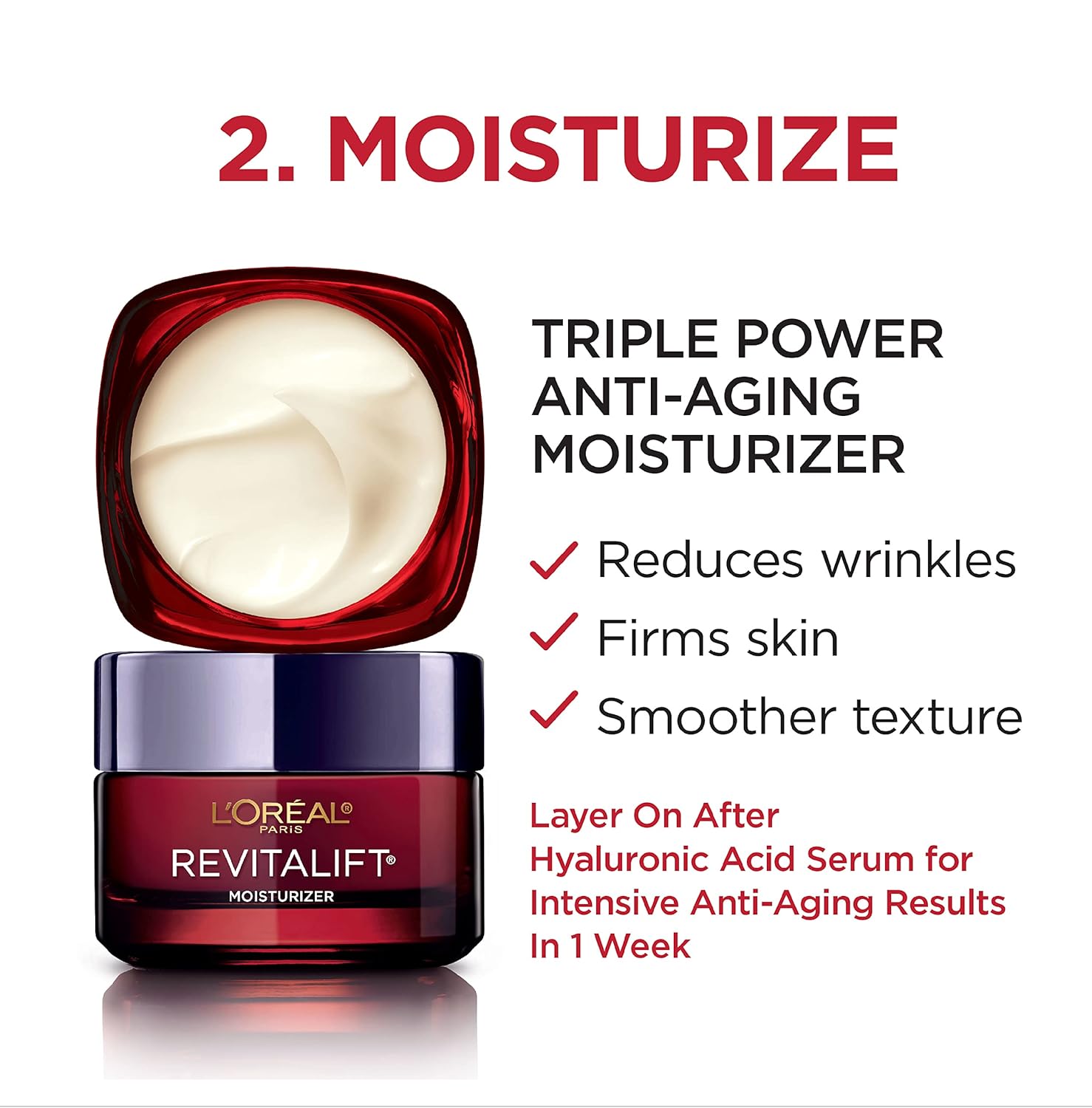 Revitalift Triple Power Anti-Aging Face Moisturizer & Hyaluronic Acid ...