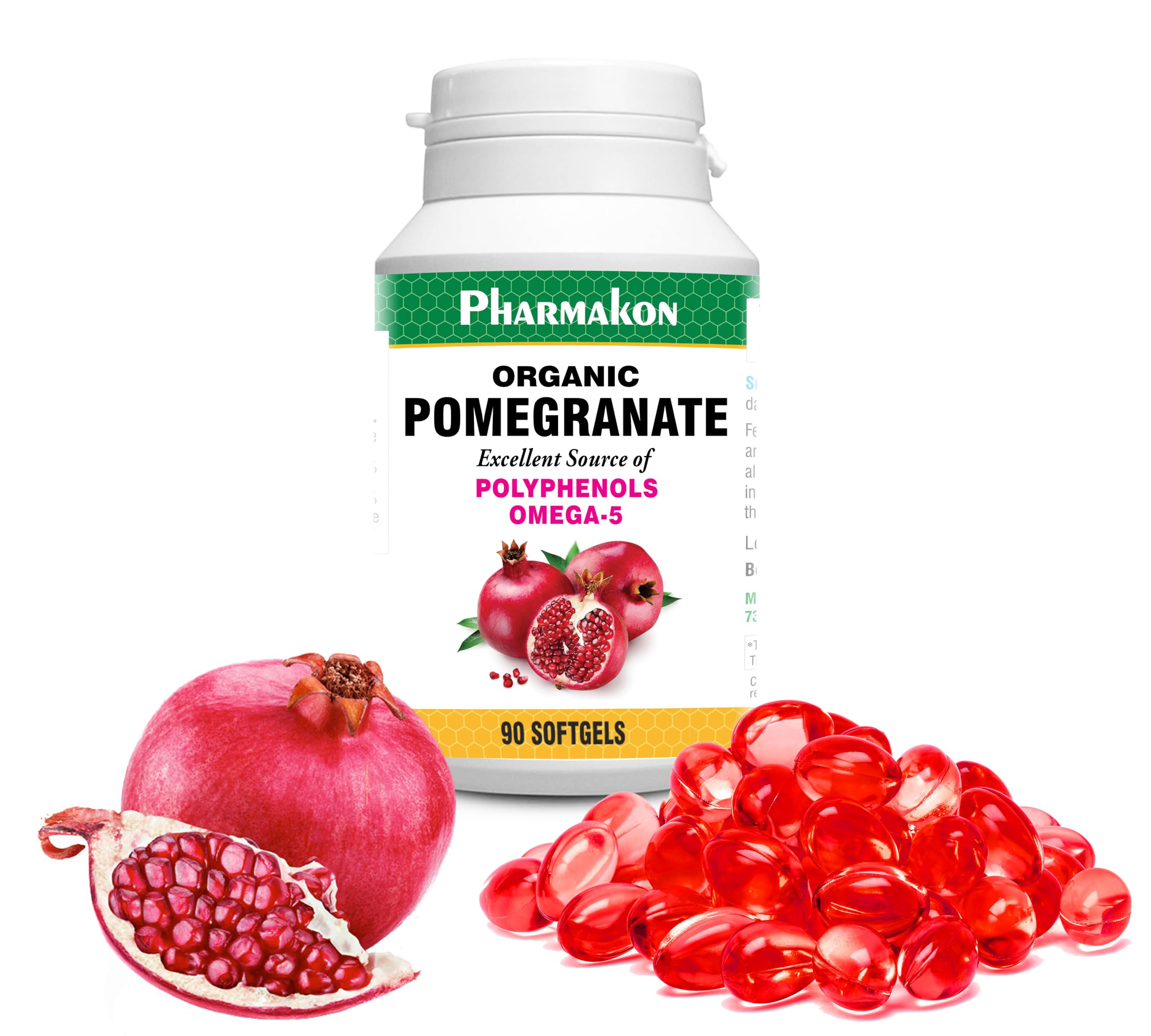 Amazon.com: PHARMAKON Organic Pomegranate Extract, Highly Bioavailable ...