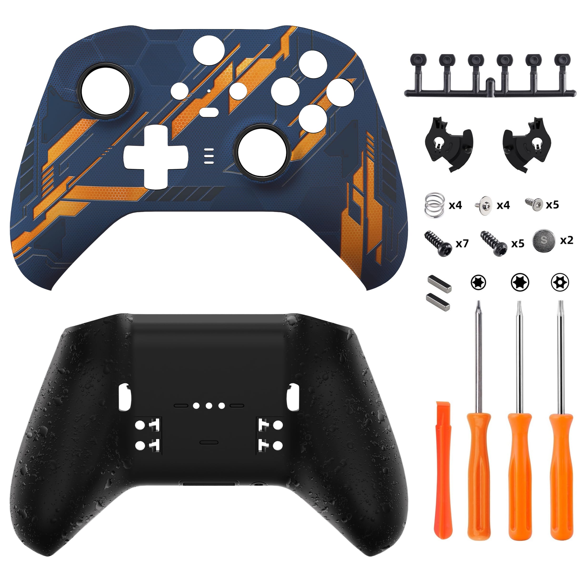 Amazon.com: eXtremeRate Glow in Dark Mecha - Orange Patterned Faceplate ...