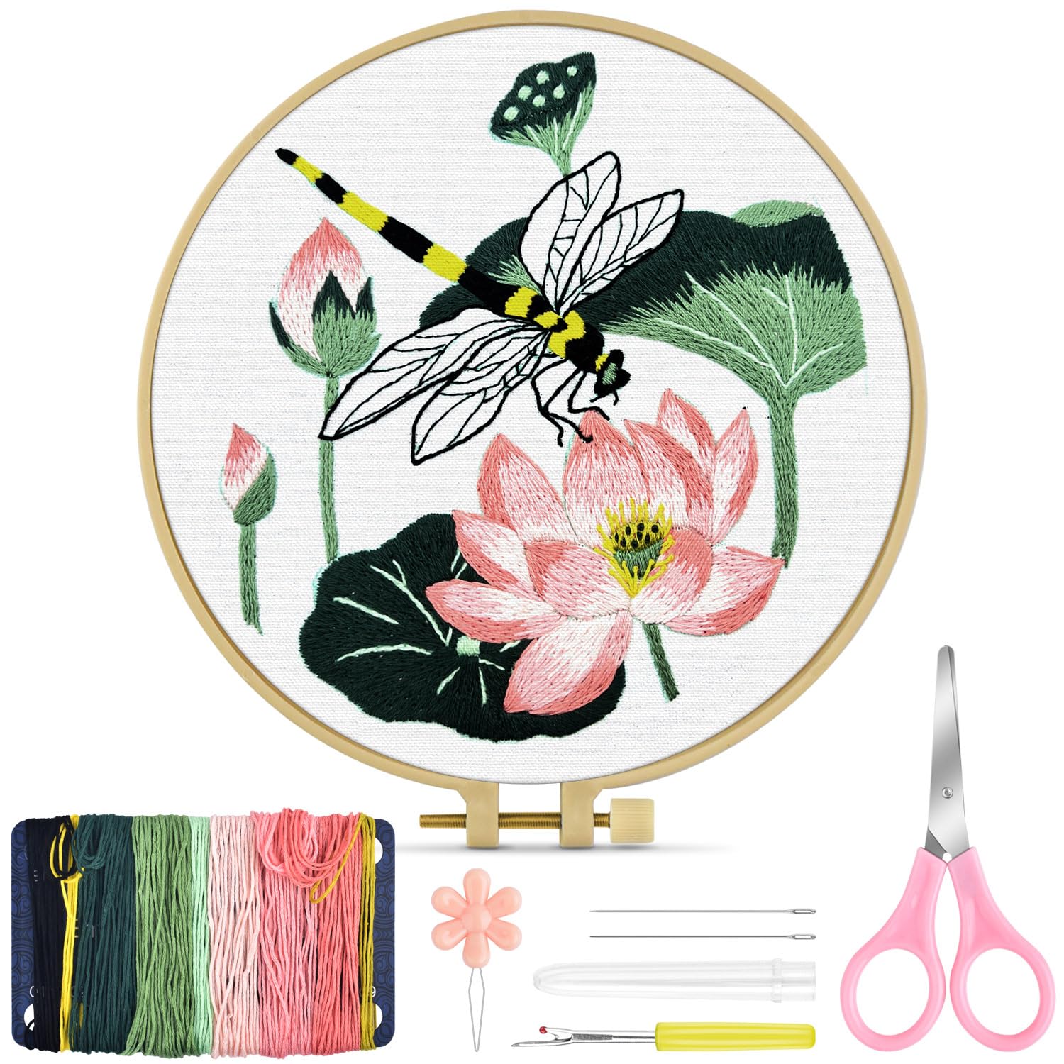 Amazon Tindtop Embroidery Kit For Beginners Adult Dragonfly