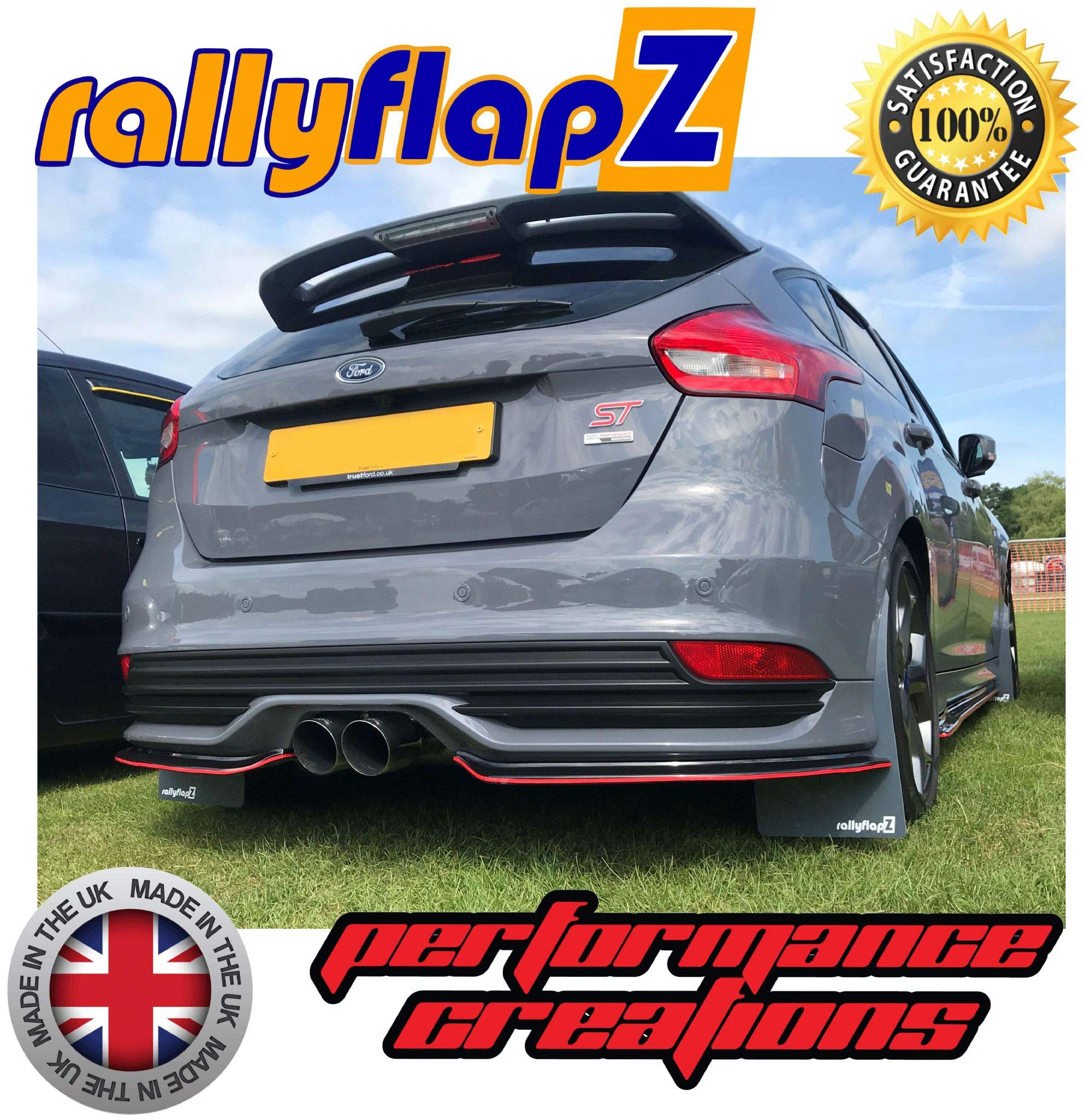 Rallyflapz Set Of 4 Custom Made Mud Flaps Including Fixing | Desertcart ...