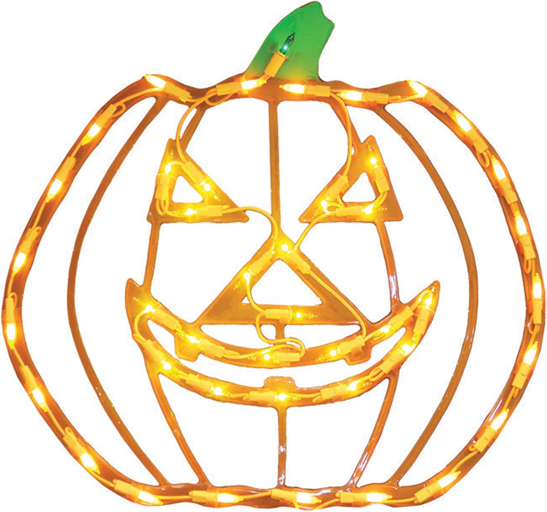 Amazon.com: Northlight Lighted Jack-O-Lantern Halloween Pumpkin Window ...